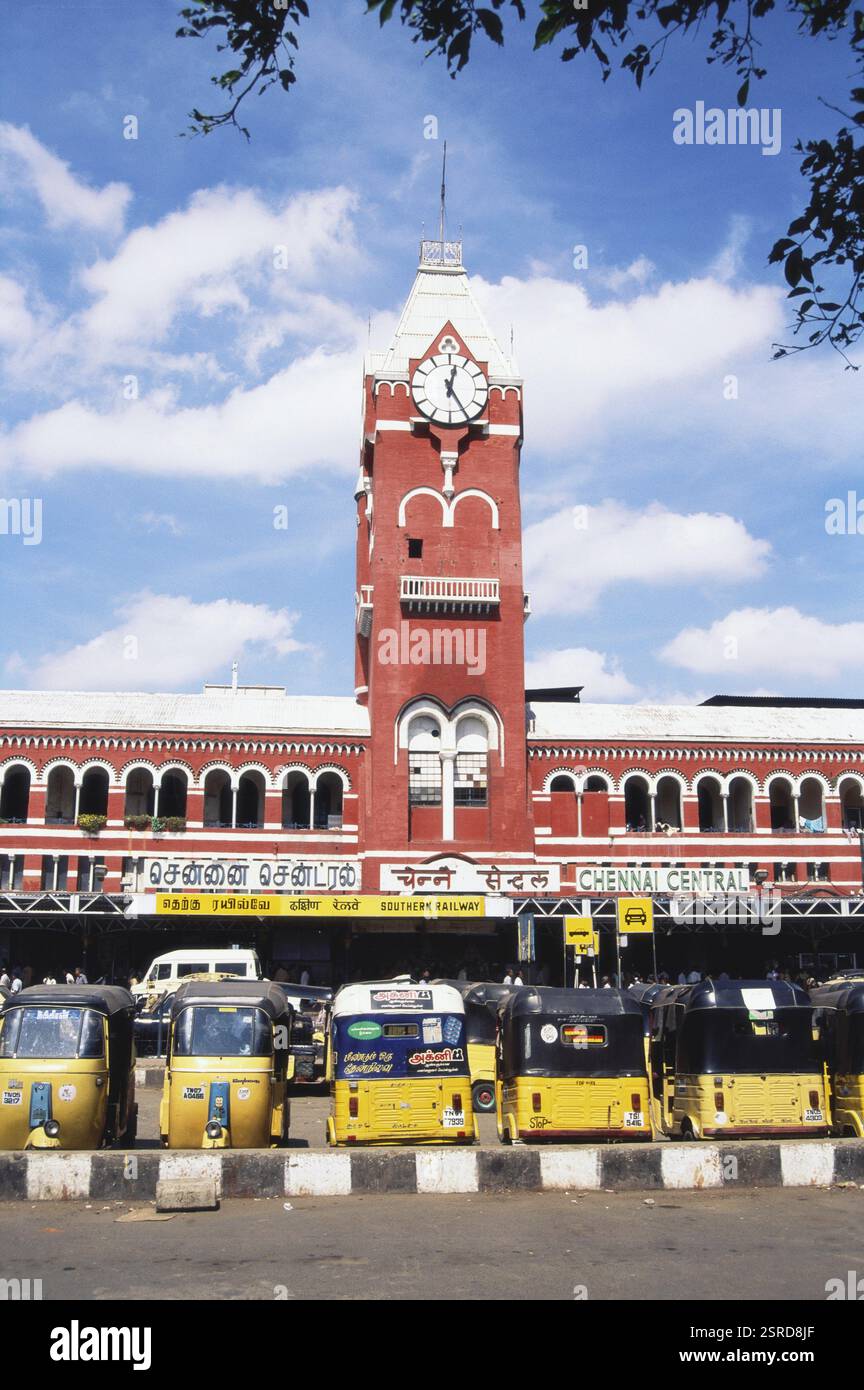 View of Chennai central railway station, Madras Chennai, Tamil Nadu ...