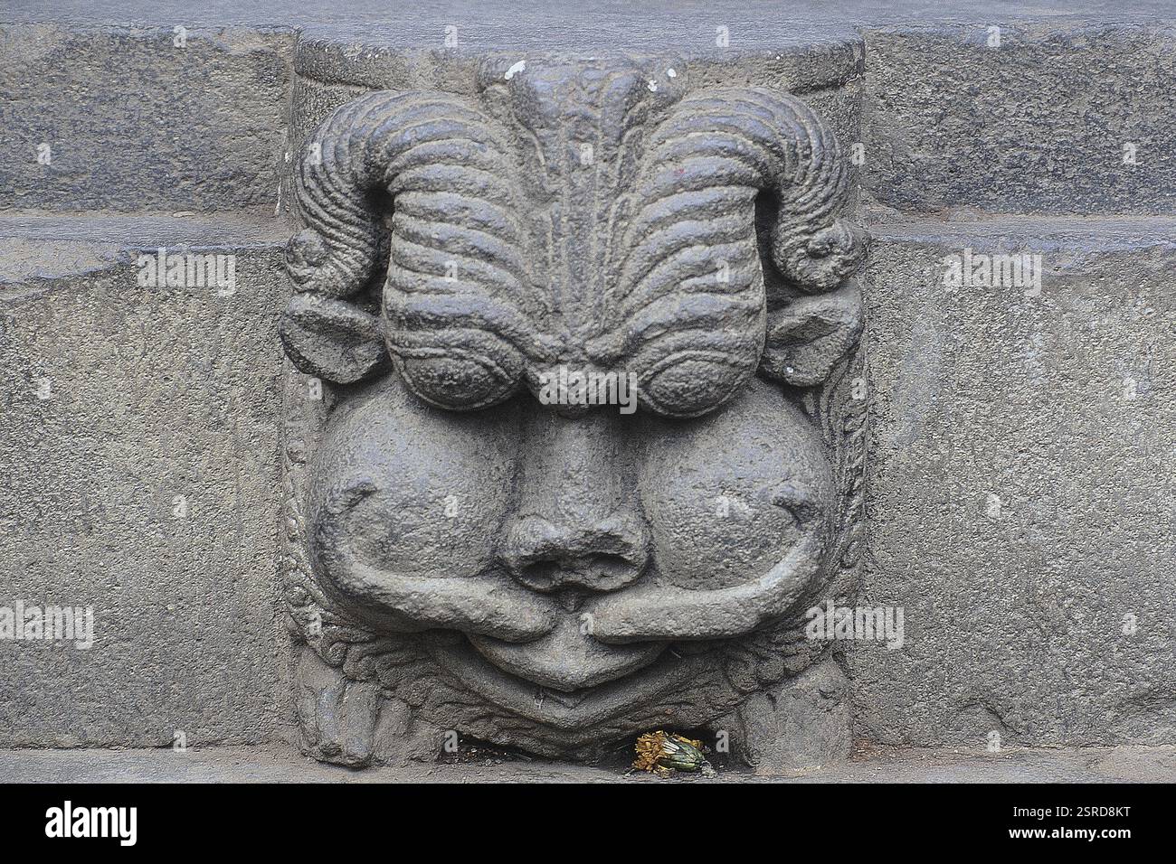 Demon face at Vighneshwar Temple, Ashtavinayak, Ozar, Pune, Maharashtra ...