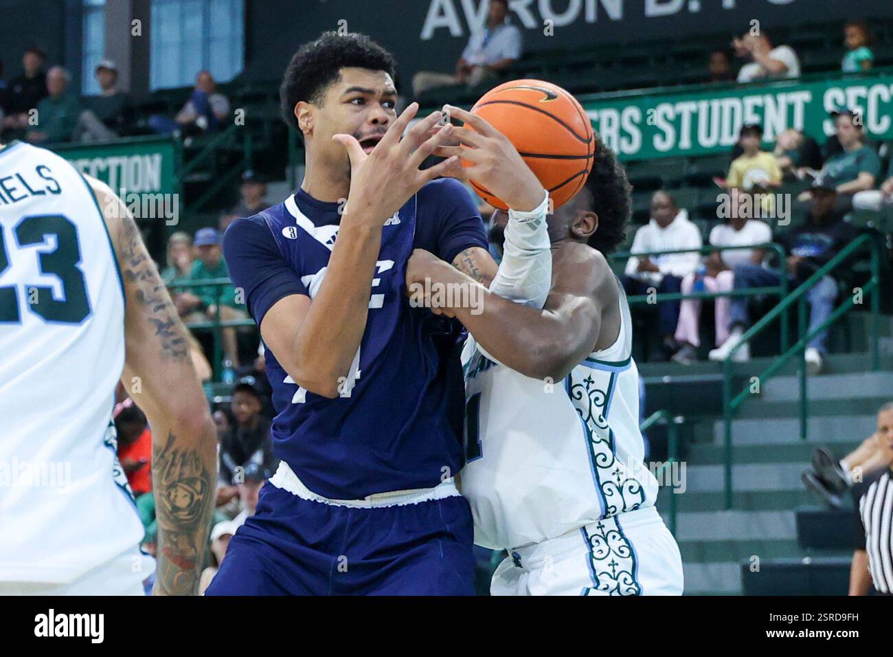 New Orleans, United States. 15th Feb, 2025. Rice Owls forward Caden ...