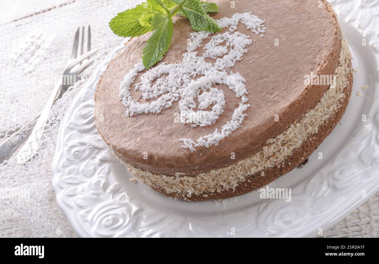 Chocolate cakes with nut filling Stock Photo - Alamy
