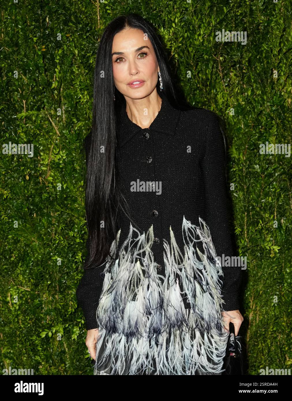 Demi Moore arriving for the Charles Finch and Chanel pre-Bafta party ...