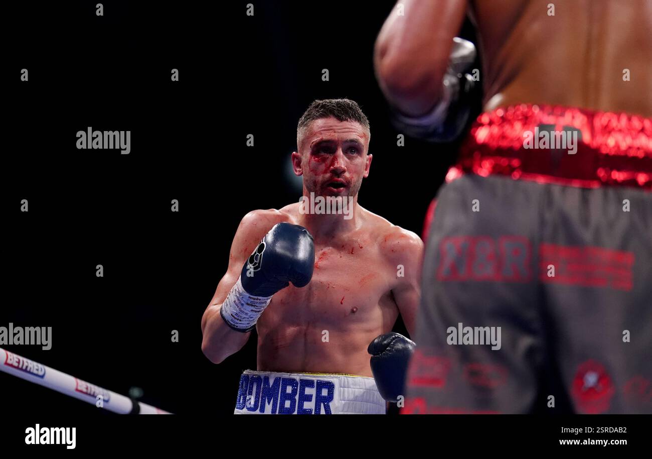 Reece Bellotti (left) in action against Michael Gomez Jr (right) at the ...