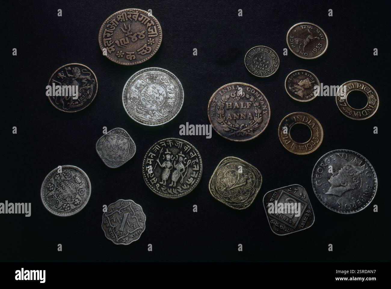 Assorted vintage coin, india, asia Stock Photo - Alamy