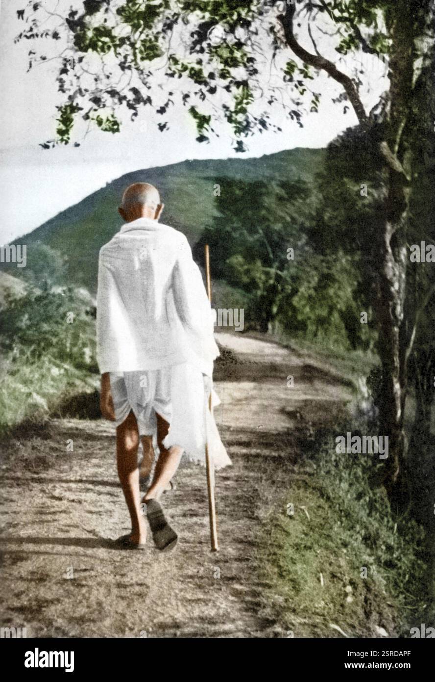 Mohandas gandhi walking stick hi-res stock photography and images - Alamy