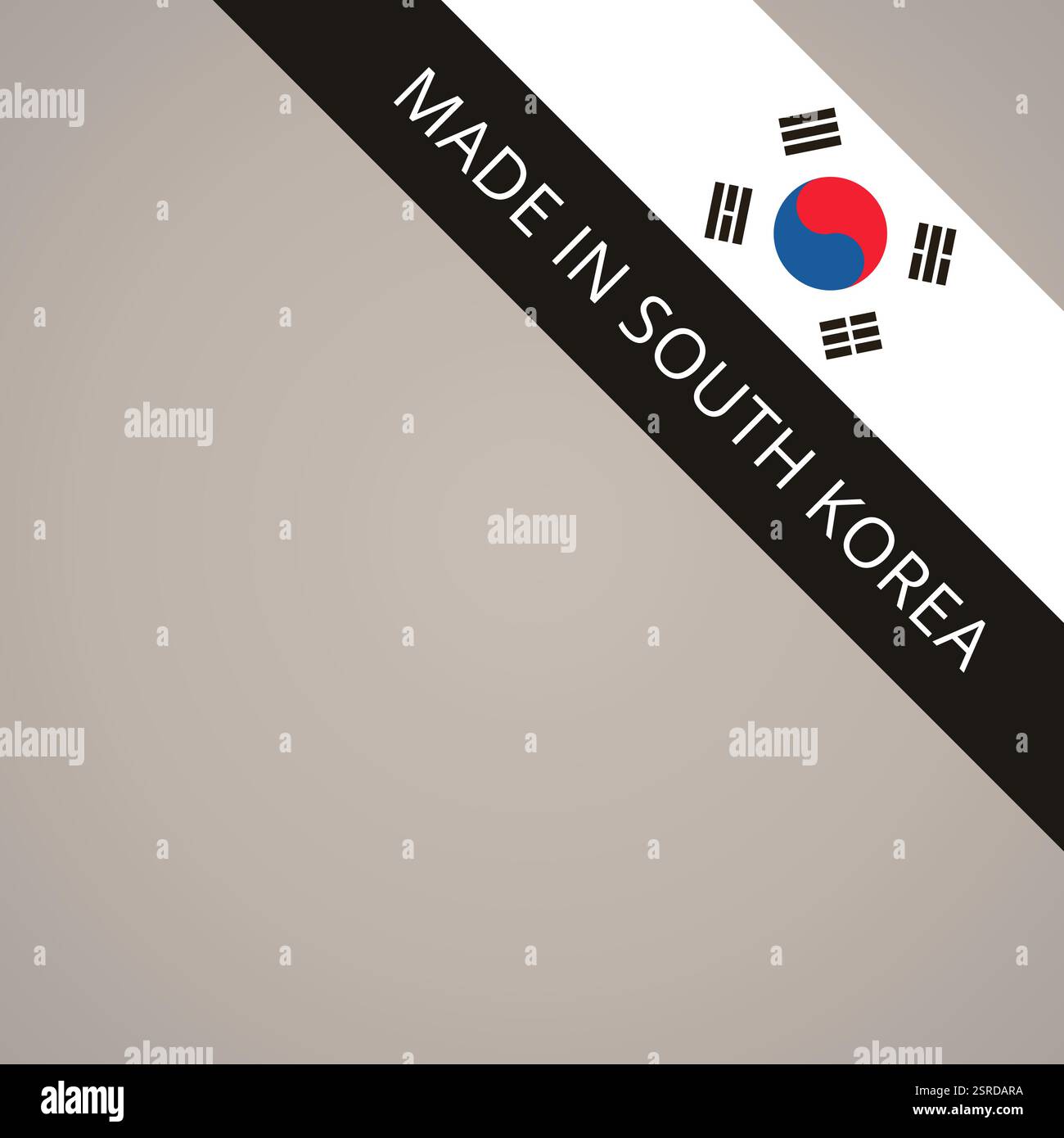 Made in South Korea - corner symbol with Korean flag Stock Vector Image ...