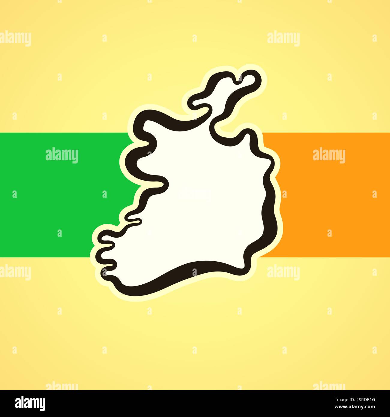 Irish flag badge in Stock Vector Images - Alamy