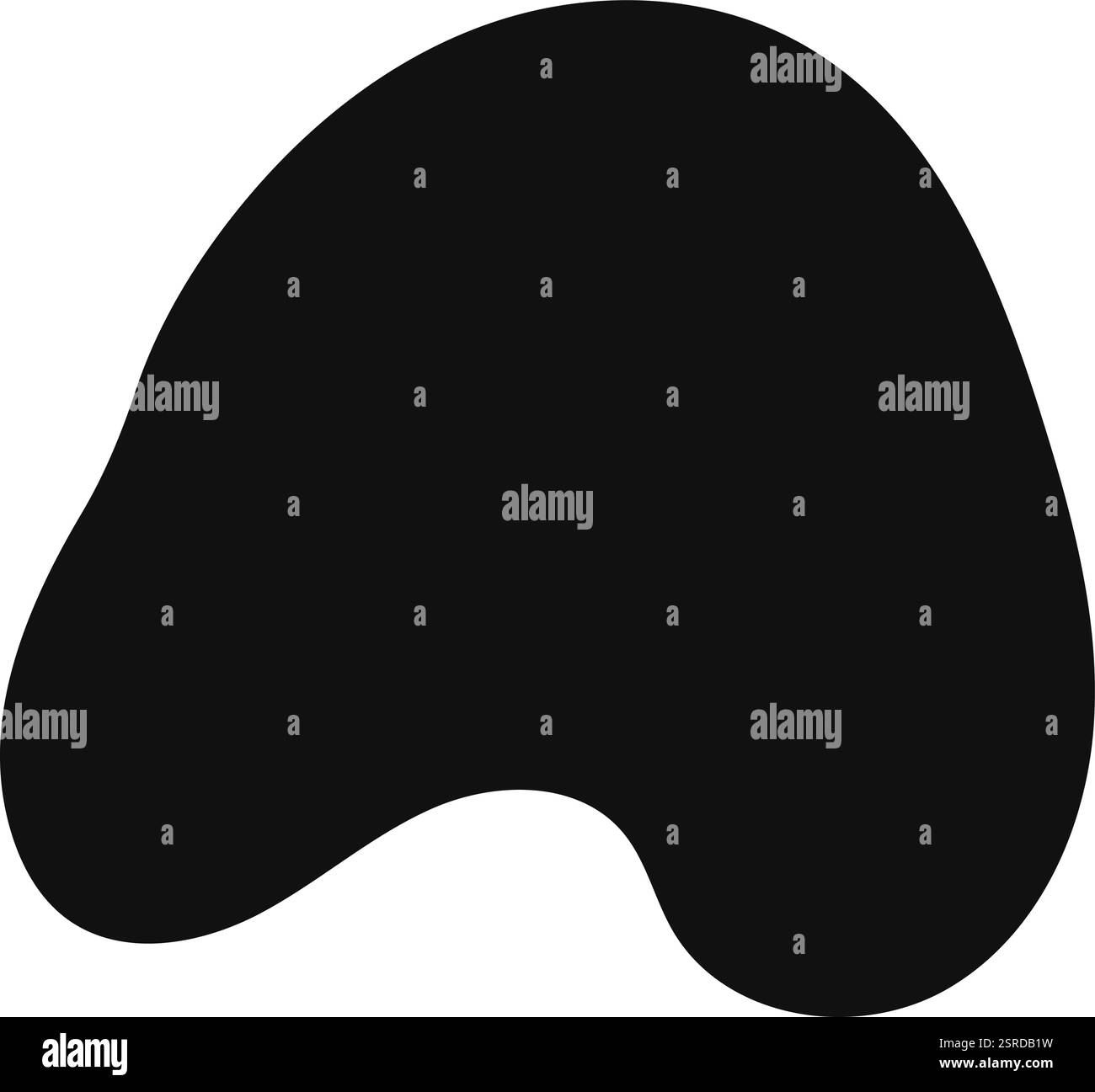 Smooth, curved, and irregular black shape creates a sense of fluidity ...