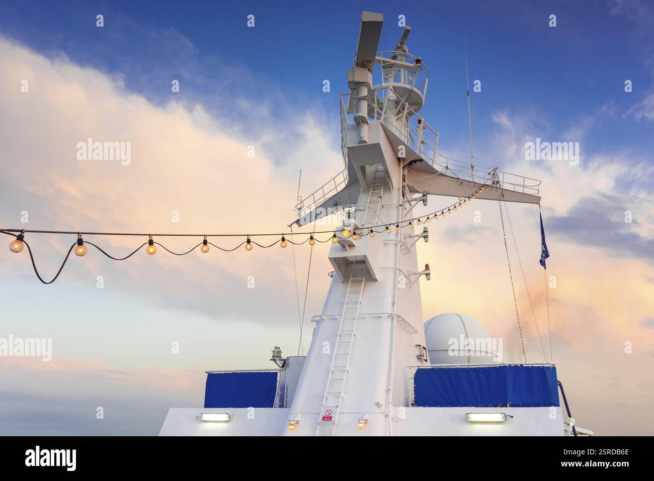 Ship radar tower Stock Photo - Alamy