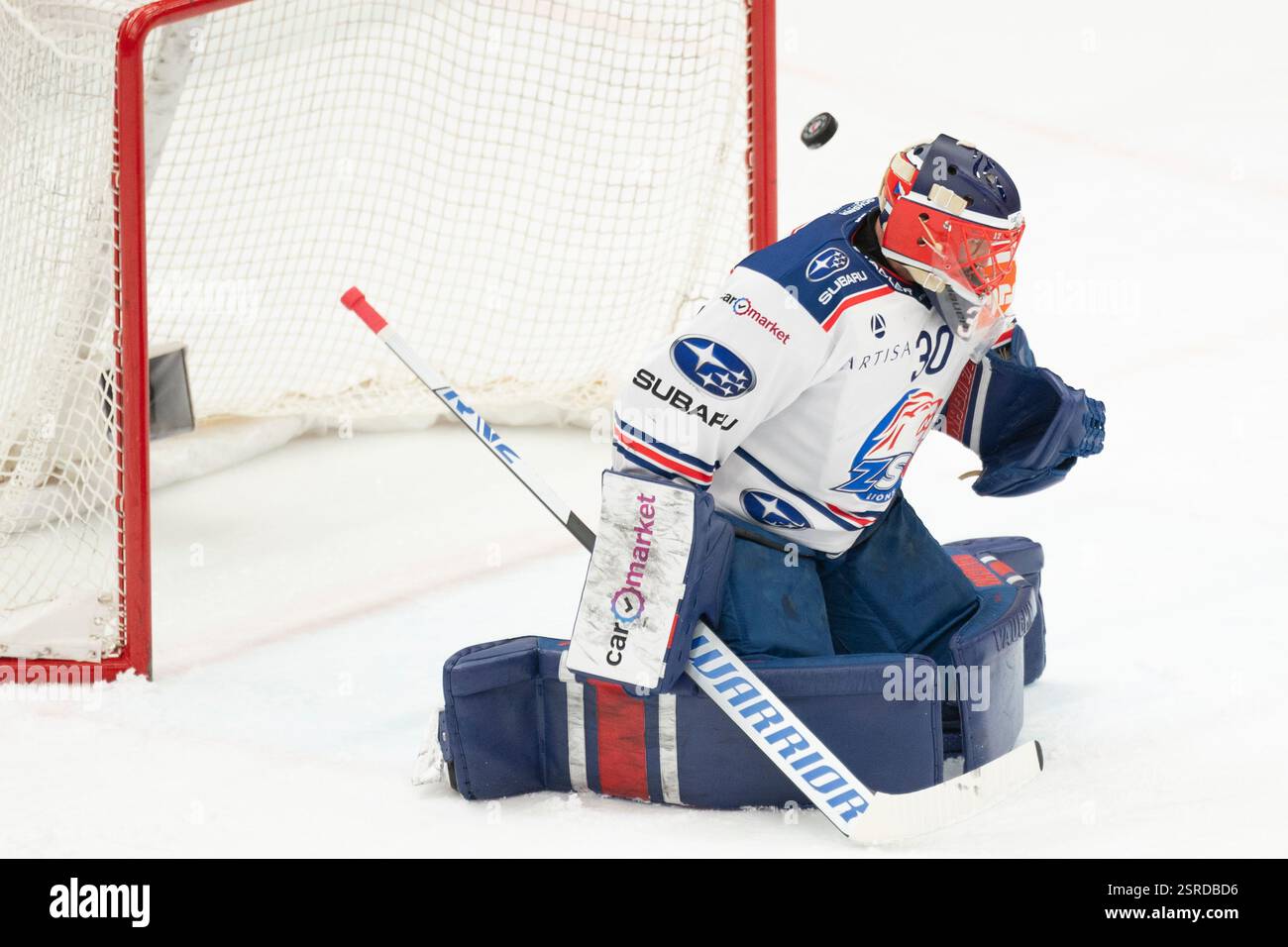 Lausanne, Switzerland. , . Ken Jager (offense) of Lausanne HC #17 ...