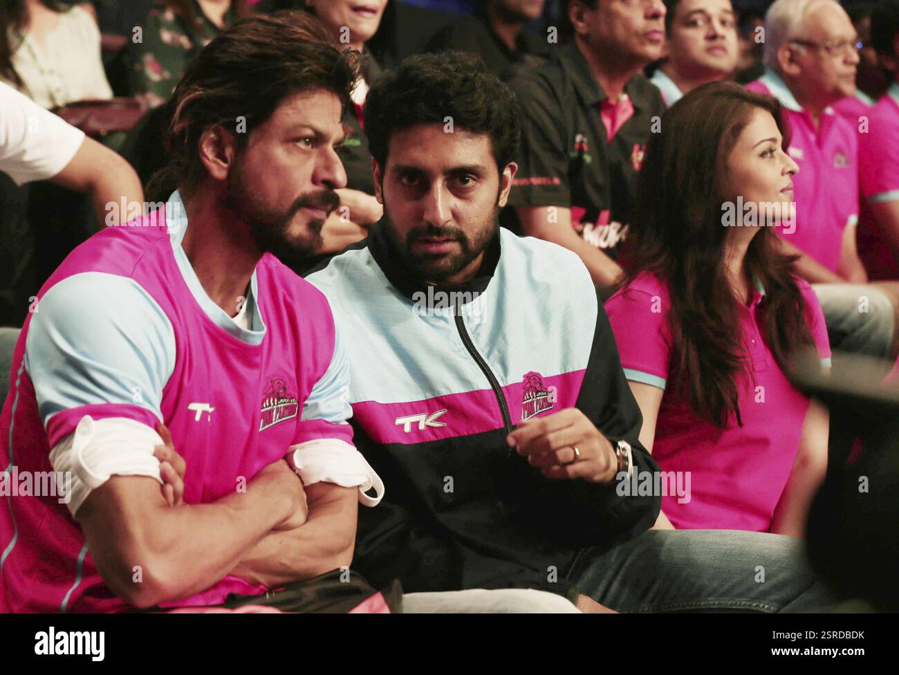 Bollywood actor Shah Rukh Khan Abhishek Bachchan Aishwarya Rai during ...
