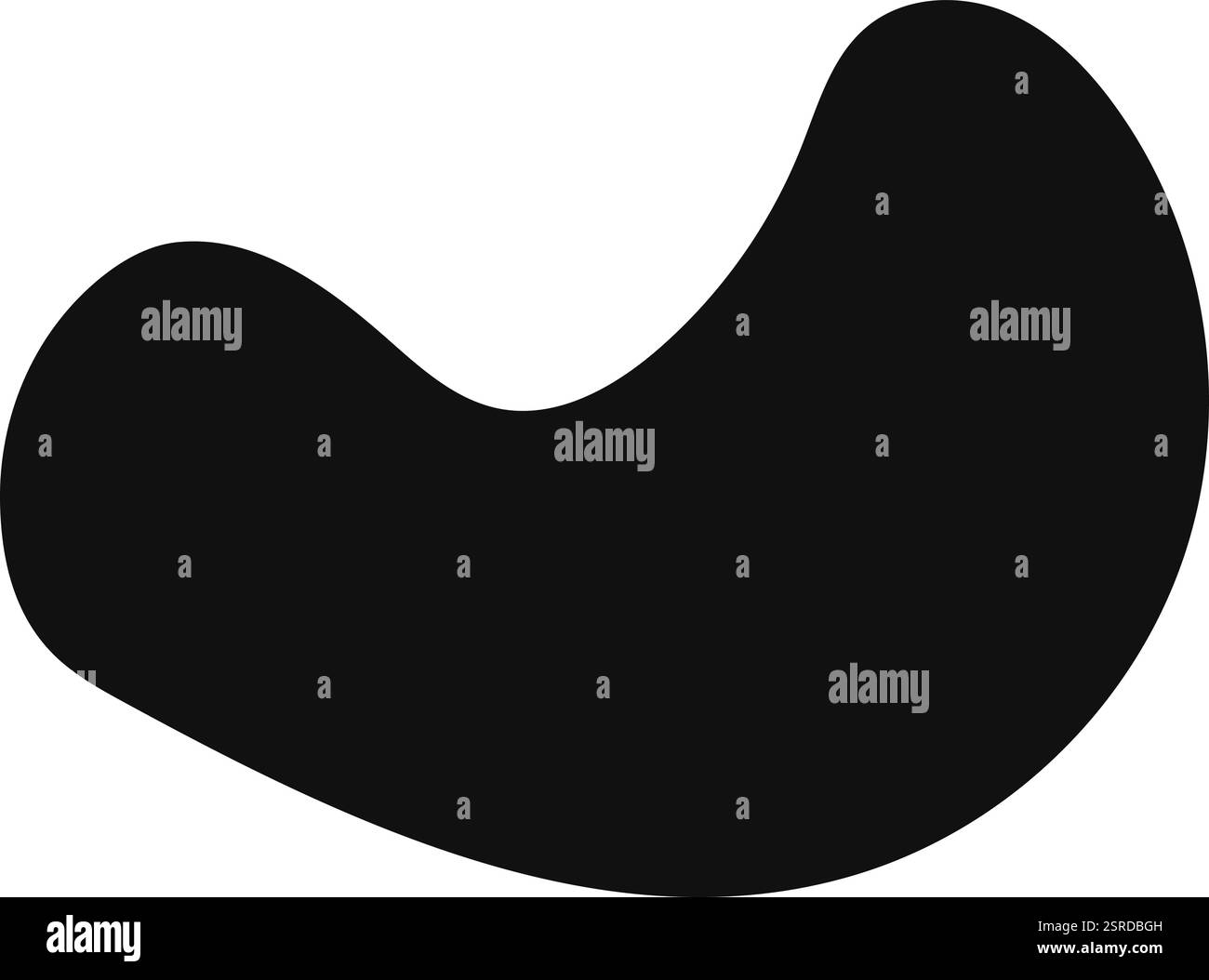 Dynamic random blob shape featuring smooth curves creates an abstract ...