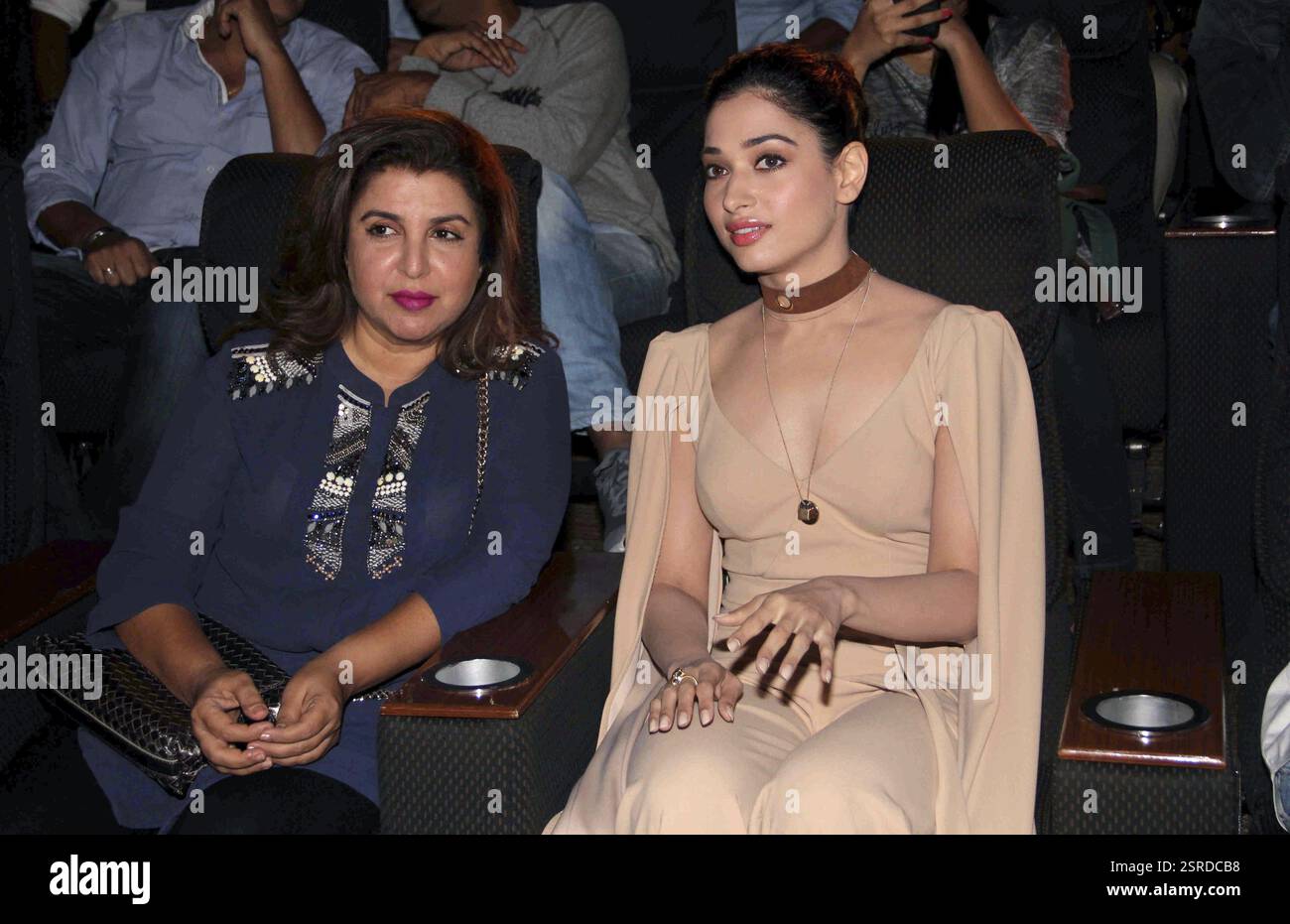 Bollywood filmmaker Farah Khan and actor Tamannaah Bhatia during the ...