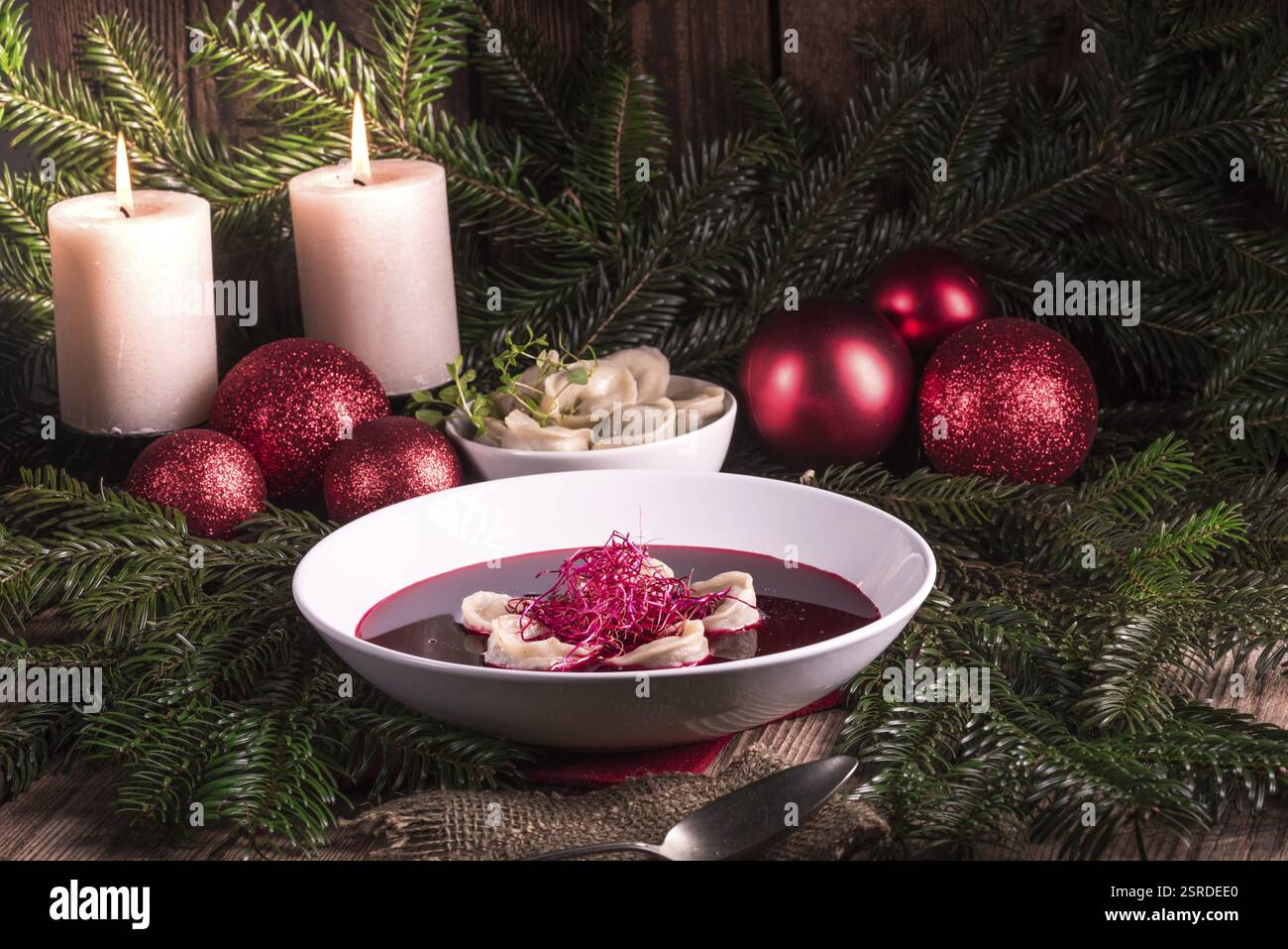 Red borscht soup Stock Photo - Alamy
