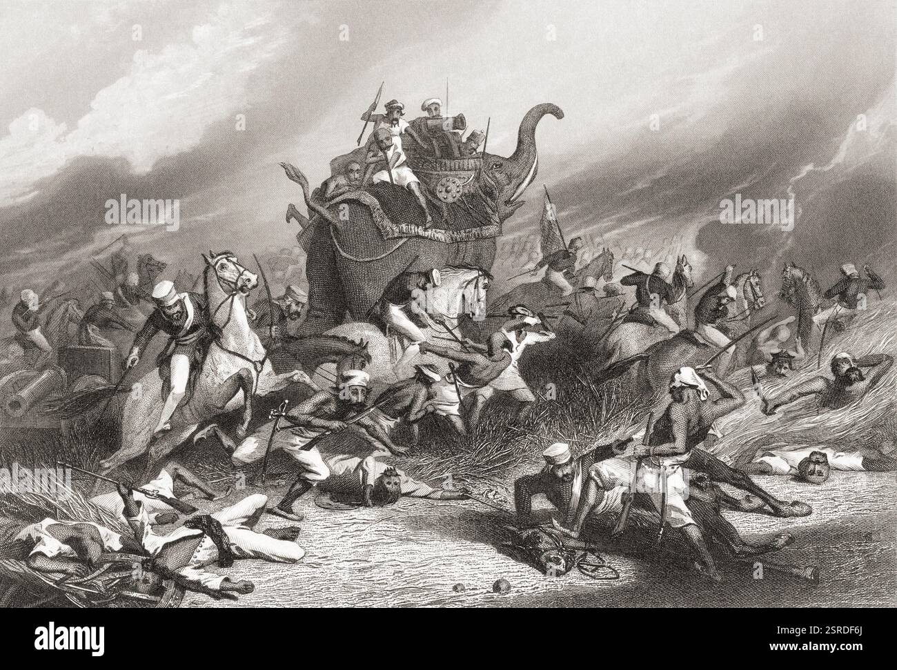 Defeat of the Peshwas army before Jhansi by General Rose, India, Asia ...