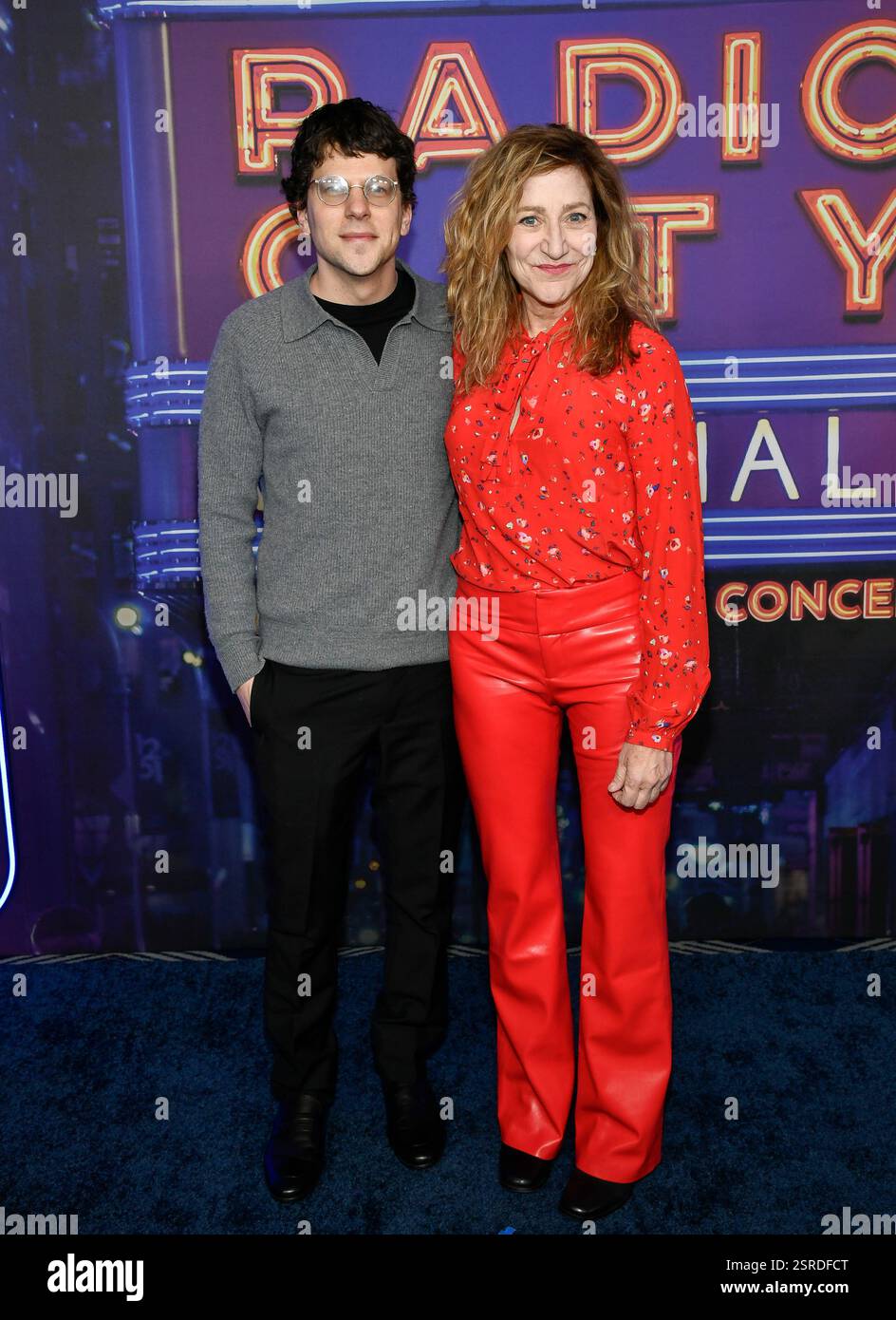 Jesse Eisenberg, left, and Edie Falco attend the SNL50: The Homecoming ...