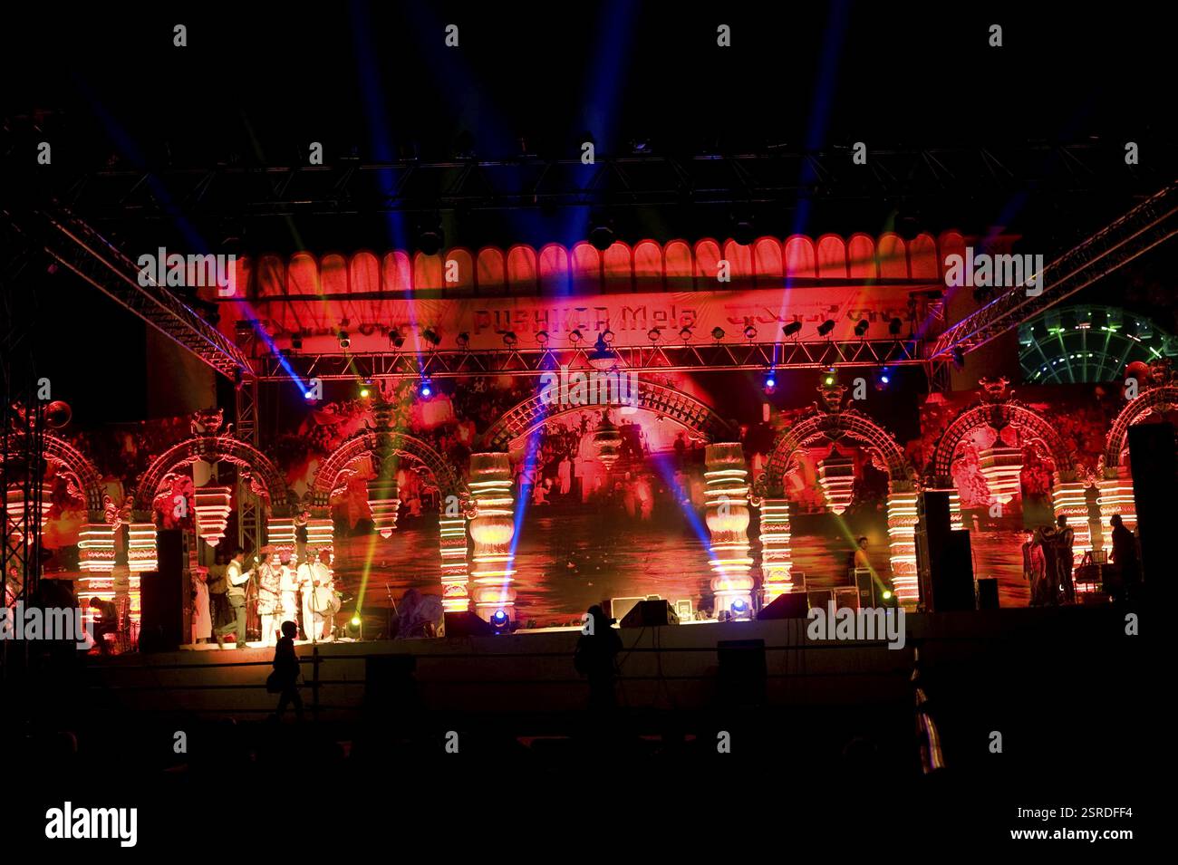 Stage performances, pushkar mela, rajasthan, india, asia Stock Photo ...