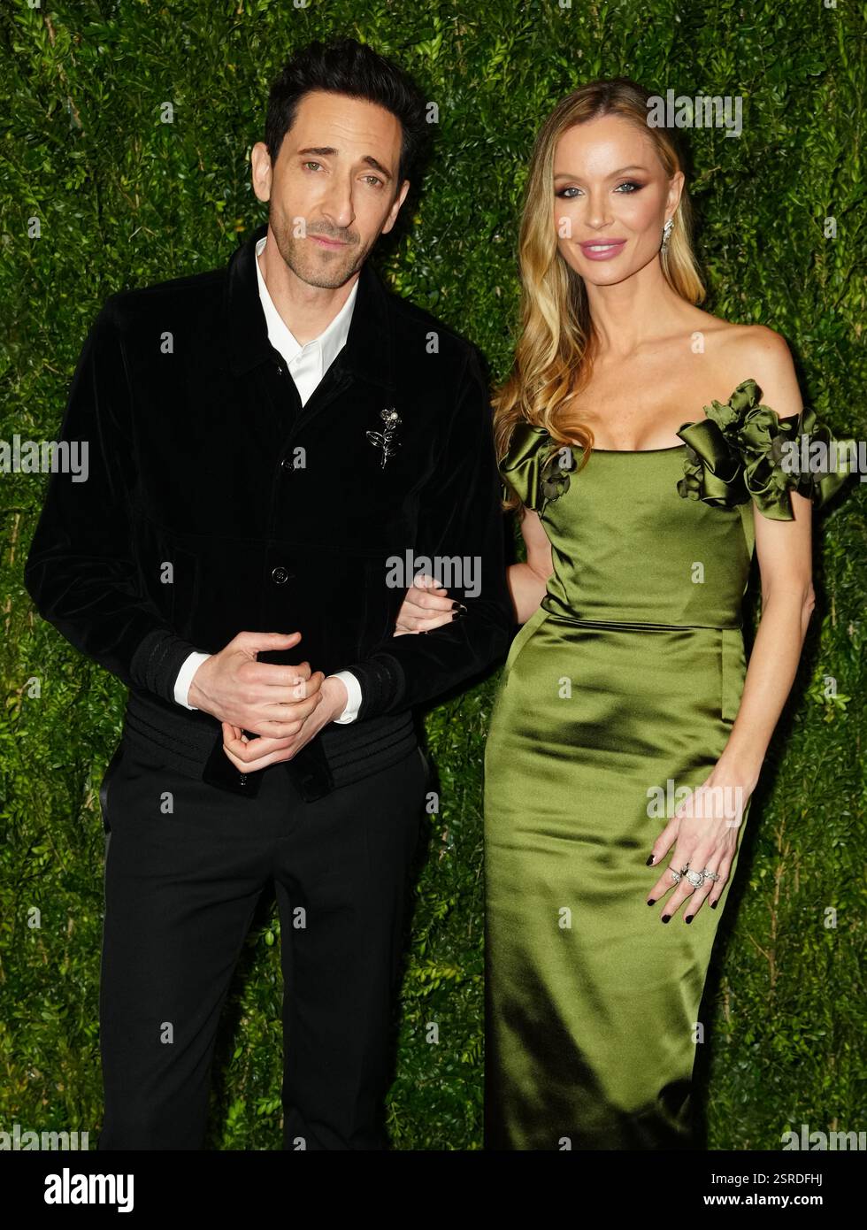 Adrien Brody and Georgina Chapman arriving for the Charles Finch and ...