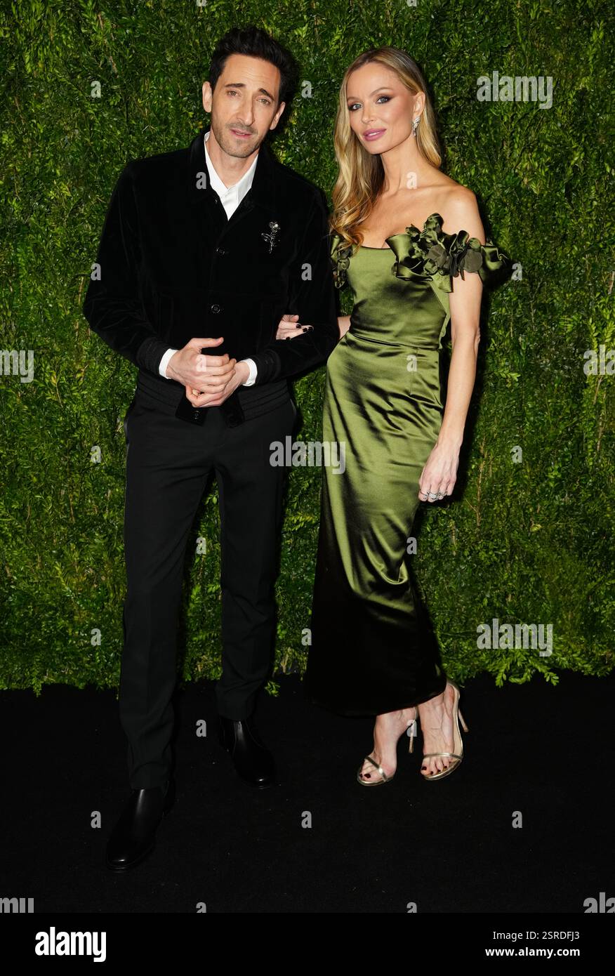 Adrien Brody and Georgina Chapman arriving for the Charles Finch and ...