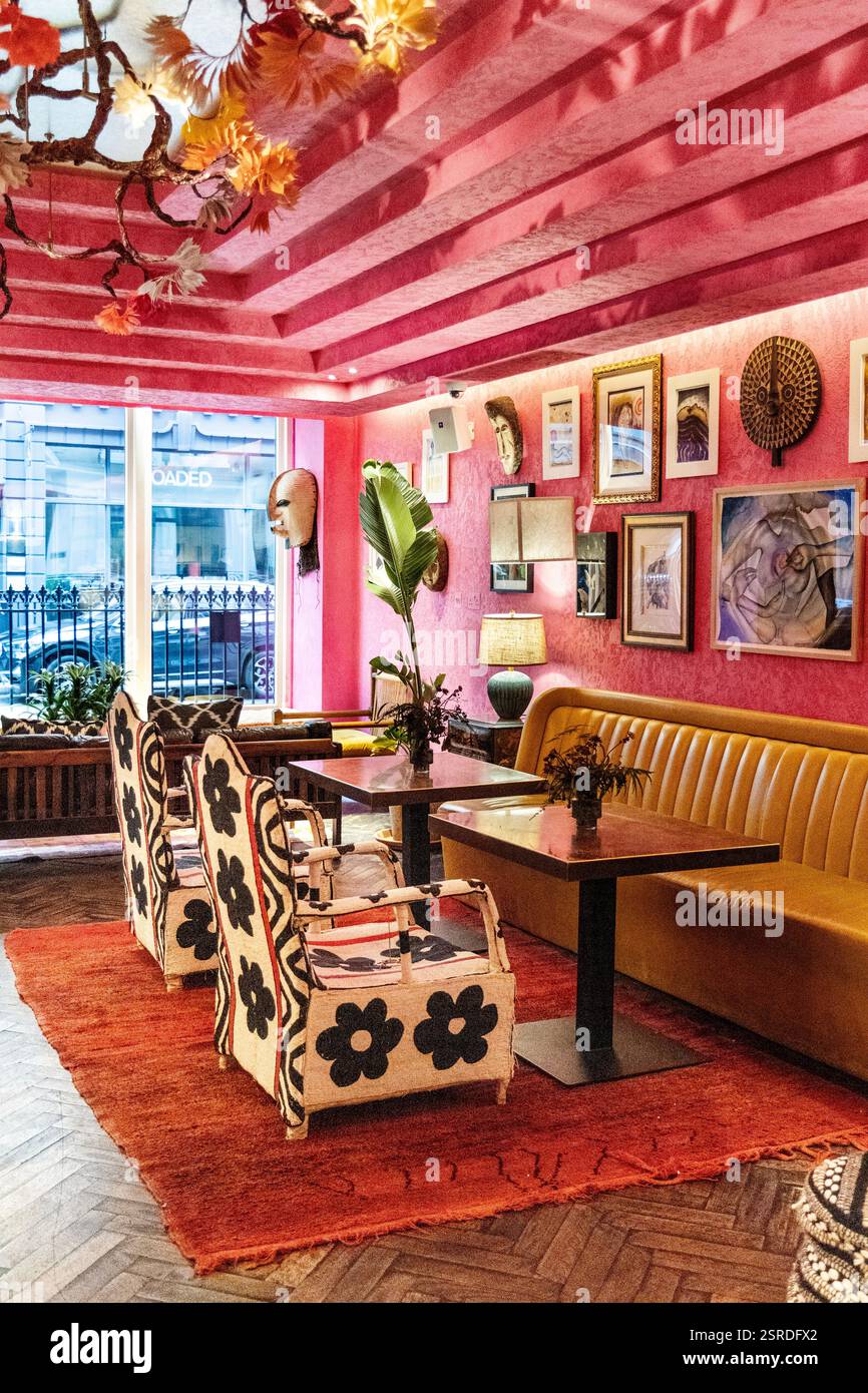 Interior of Yopo Bar at The Mandrake Hotel, London, England Stock Photo ...