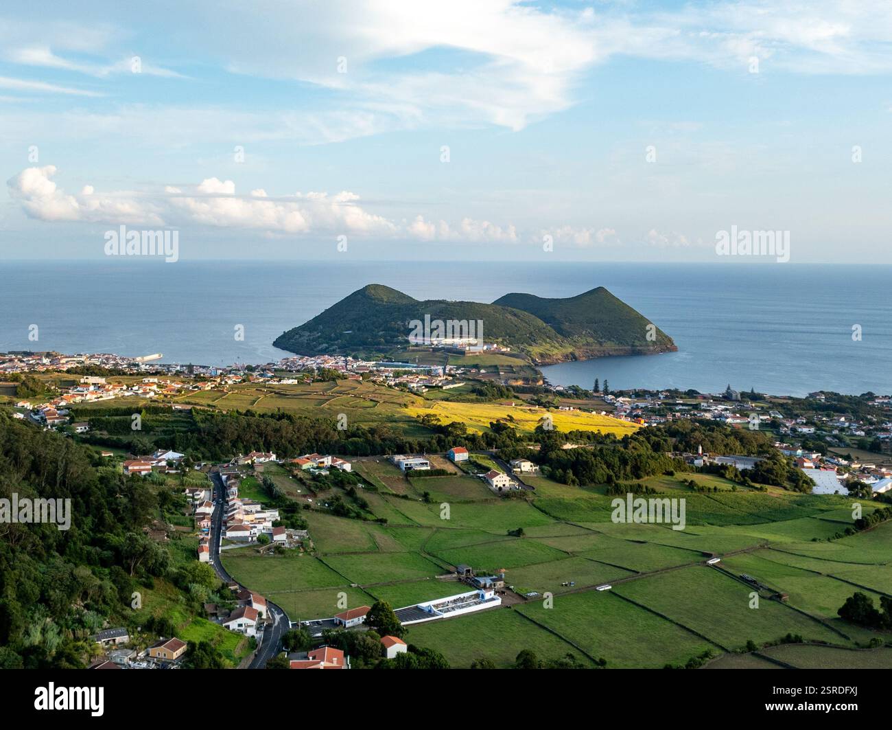 Panoramic aerial view of Pico do Facho in Terceira, Portugal Stock Photo - Alamy