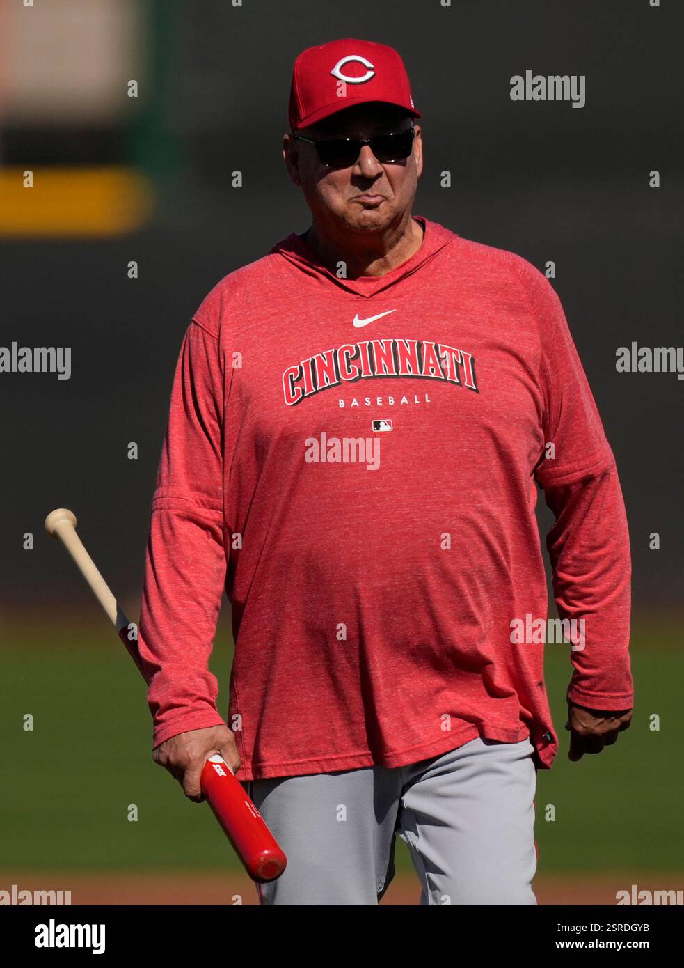 Cincinnati Reds manager Terry Francona walks from a field during spring ...