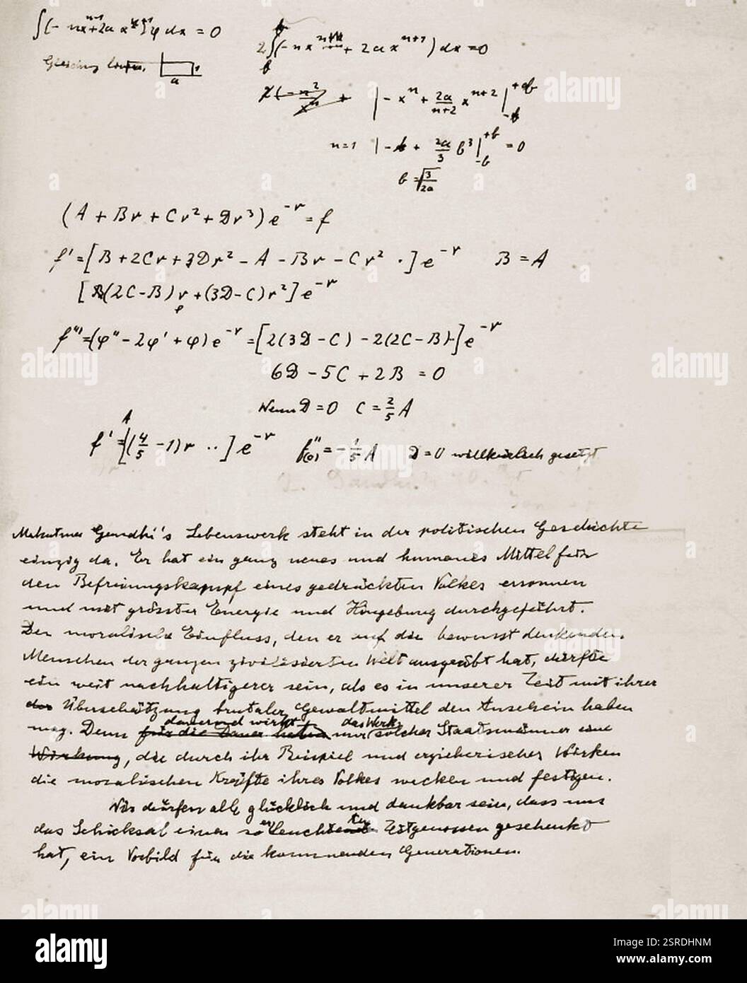 Statement by Prof Dr Albert Einstein on Mahatma Gandhi in Germany, 1950 ...