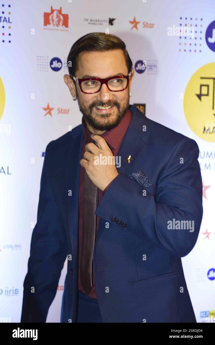 Bollywood actor Aamir Khan during opening ceremony of Jio MAMI 18th ...
