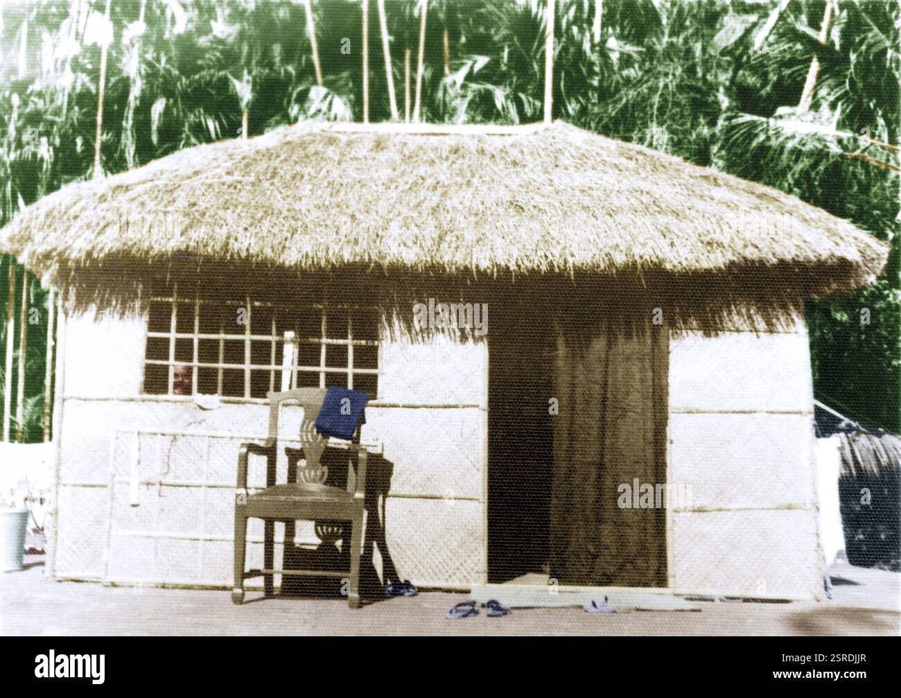 Mahatma Gandhi mobile hut visit of Noakhali, East Bengal, Bangladesh ...