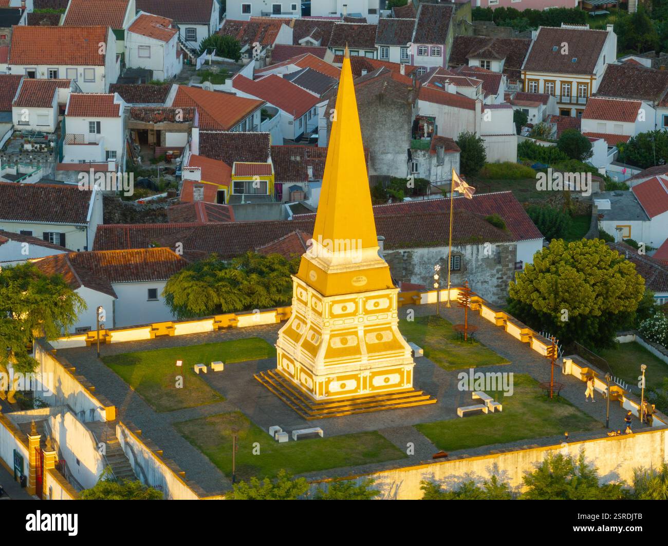 Obelisk of Alto da Memoria in honor of D. Pedro IV in Terceira, Azores ...