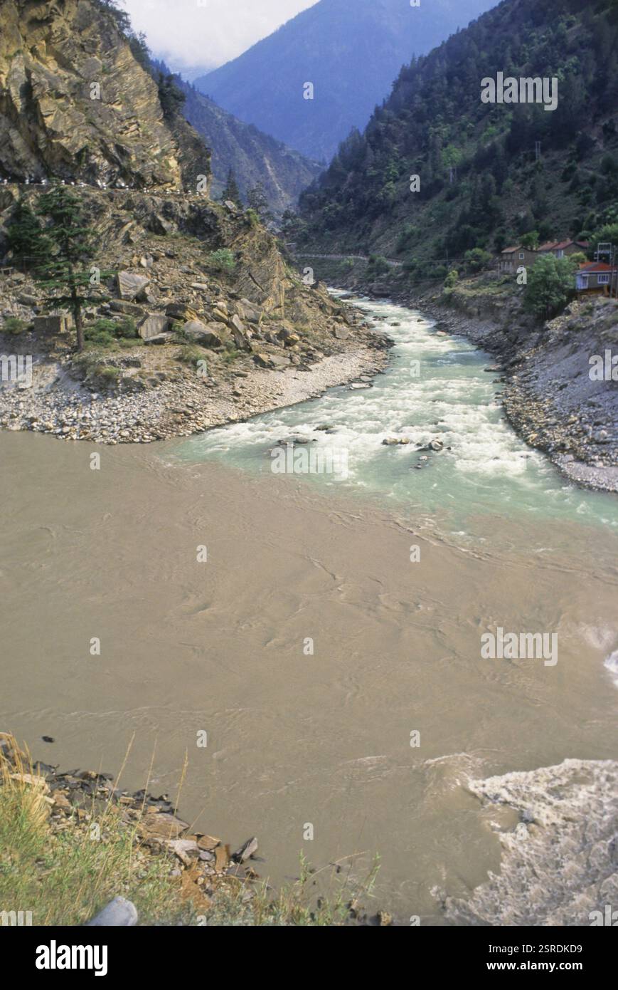 Meeting of Rivers - Baspa and Sutlej, Himachal Pradesh, India, Asia ...