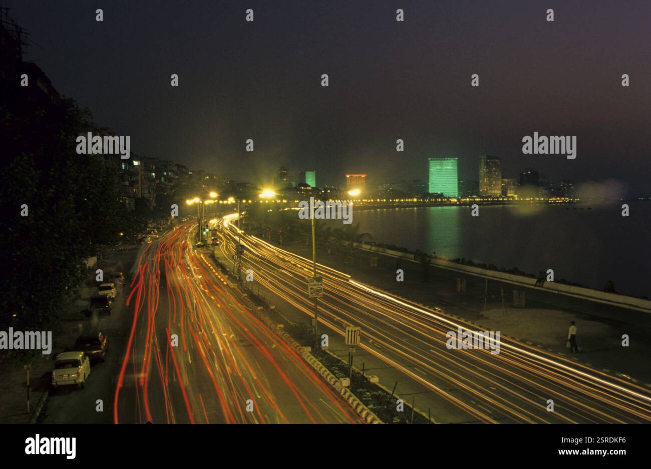 Nightview of Marine drive, Bombay Mumbai, Maharashtra, India, Asia Stock Photo - Alamy