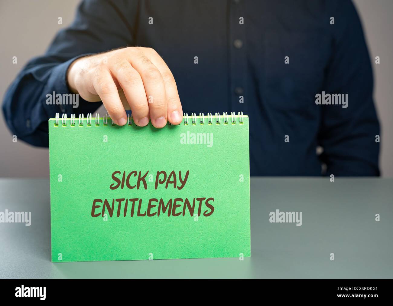 Sick pay entitlements concept. Right of employees to receive compensation from their employer or ...