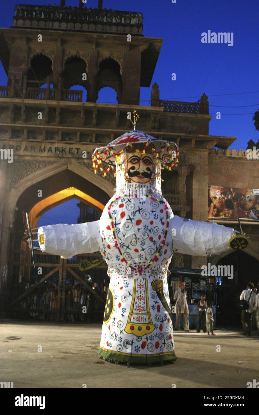 Statue of ravan in dusera festival at clock tower market, ghantaaghar ...