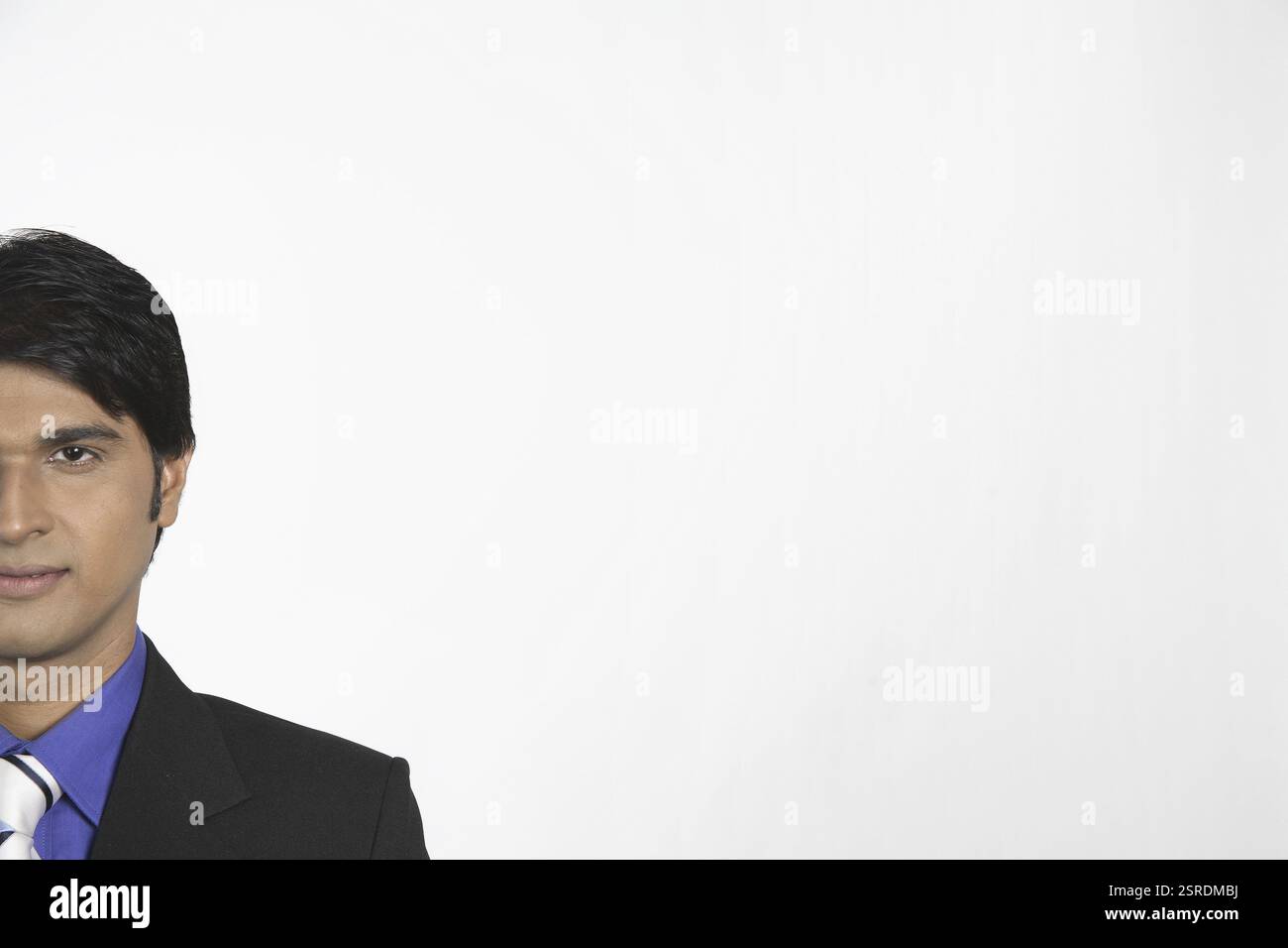 Executive profile of face half face at left bottom of frame MR#687M ...