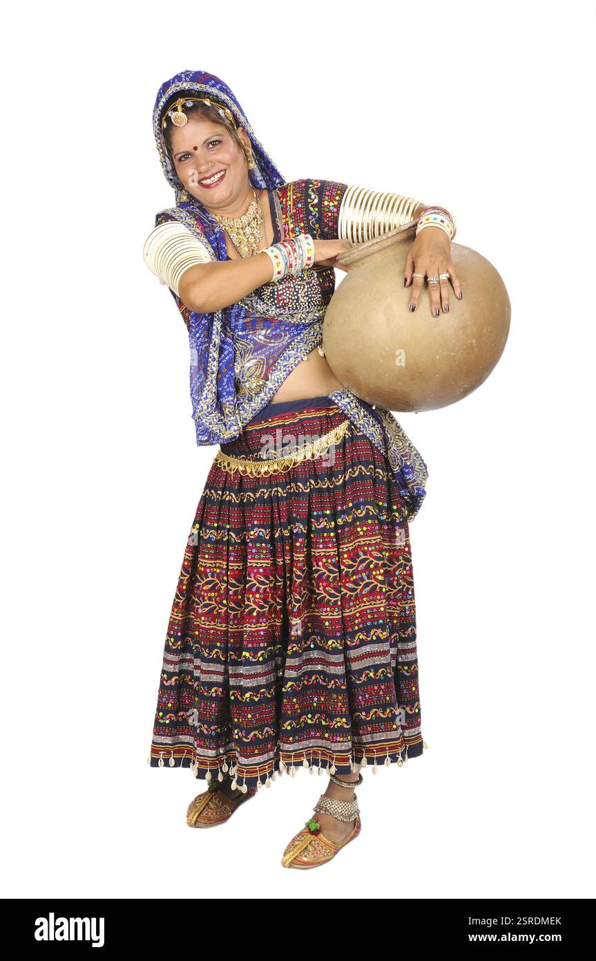 Rajasthani lady carrying earthen pitcher in hands MR#786 Stock Photo ...