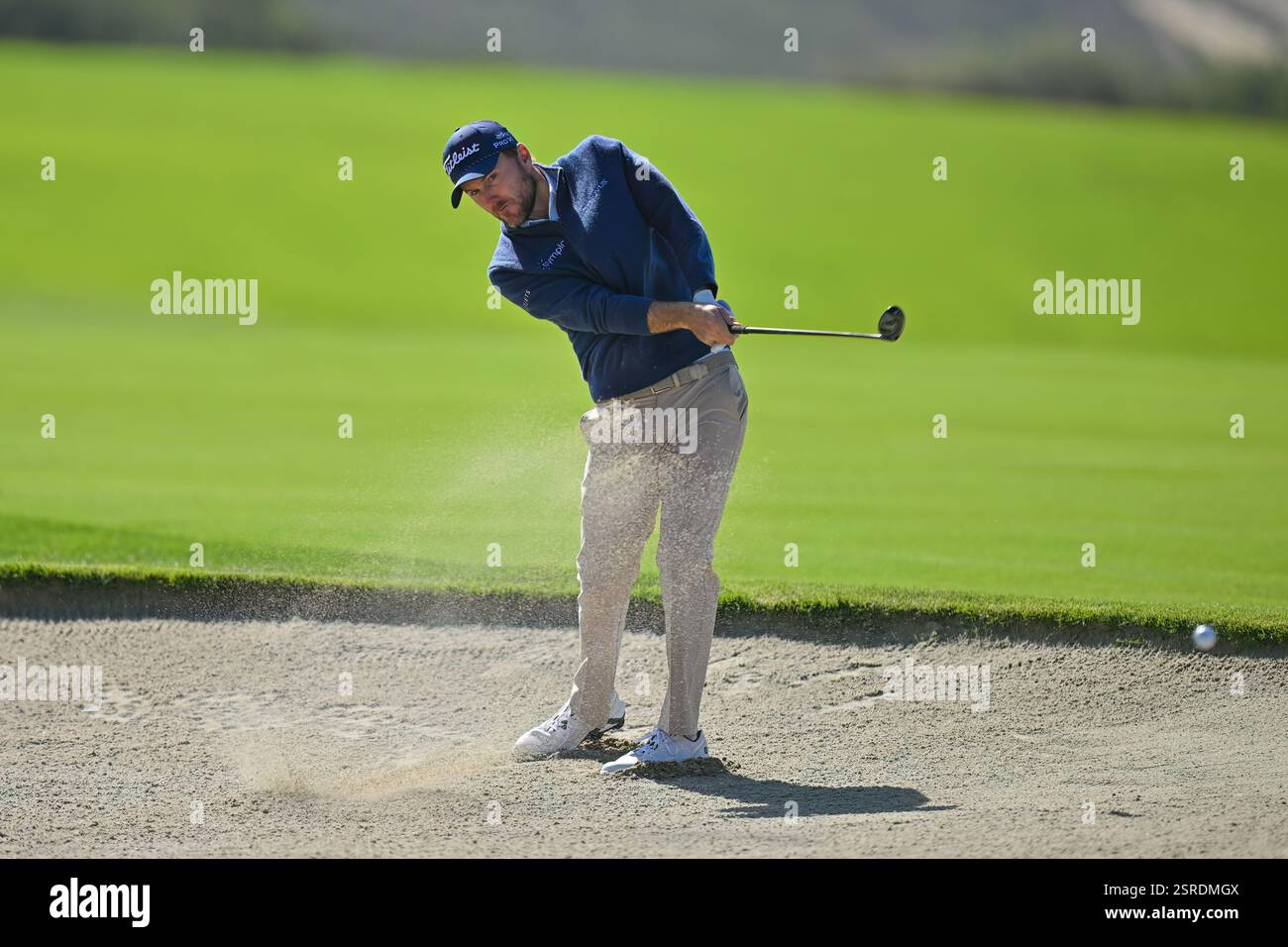San Diego, California, USA. 15th Feb, 2025. Russell Henley hits a shot ...