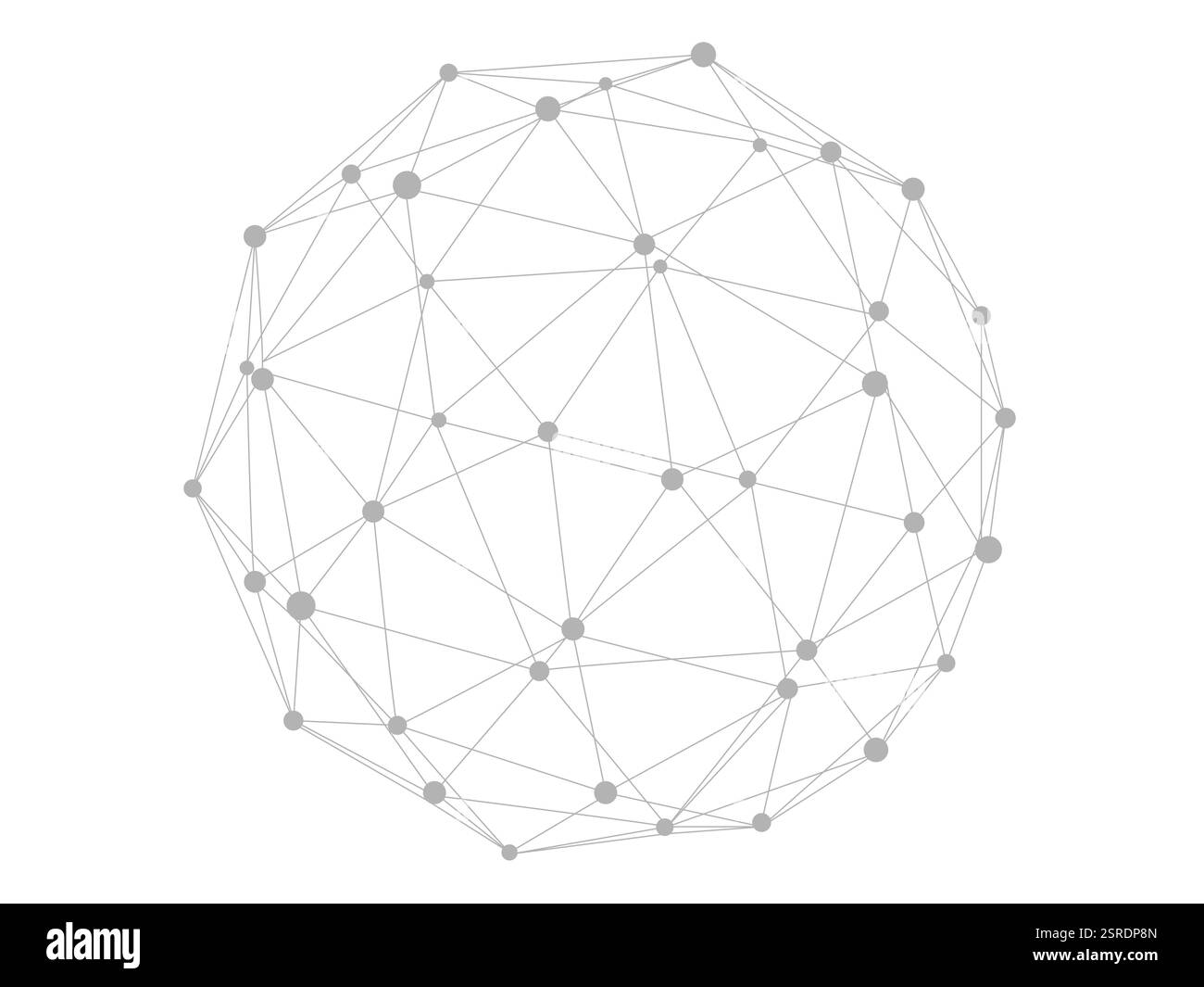 Technology abstract shape. Dots connected by lines. Minimalist mesh ...