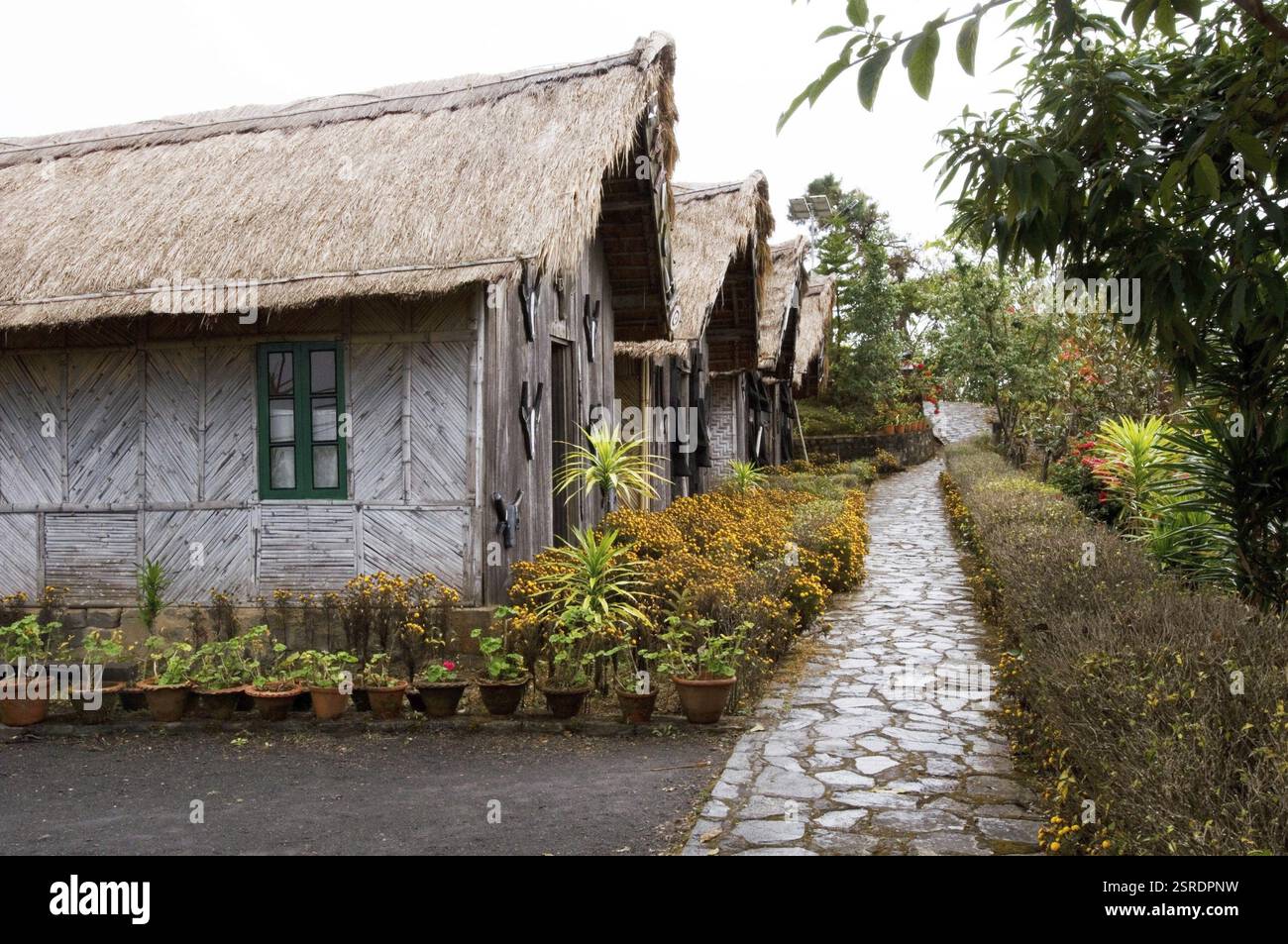 Ethnic cottages in touphema tourist village at kohima, Nagaland, North ...