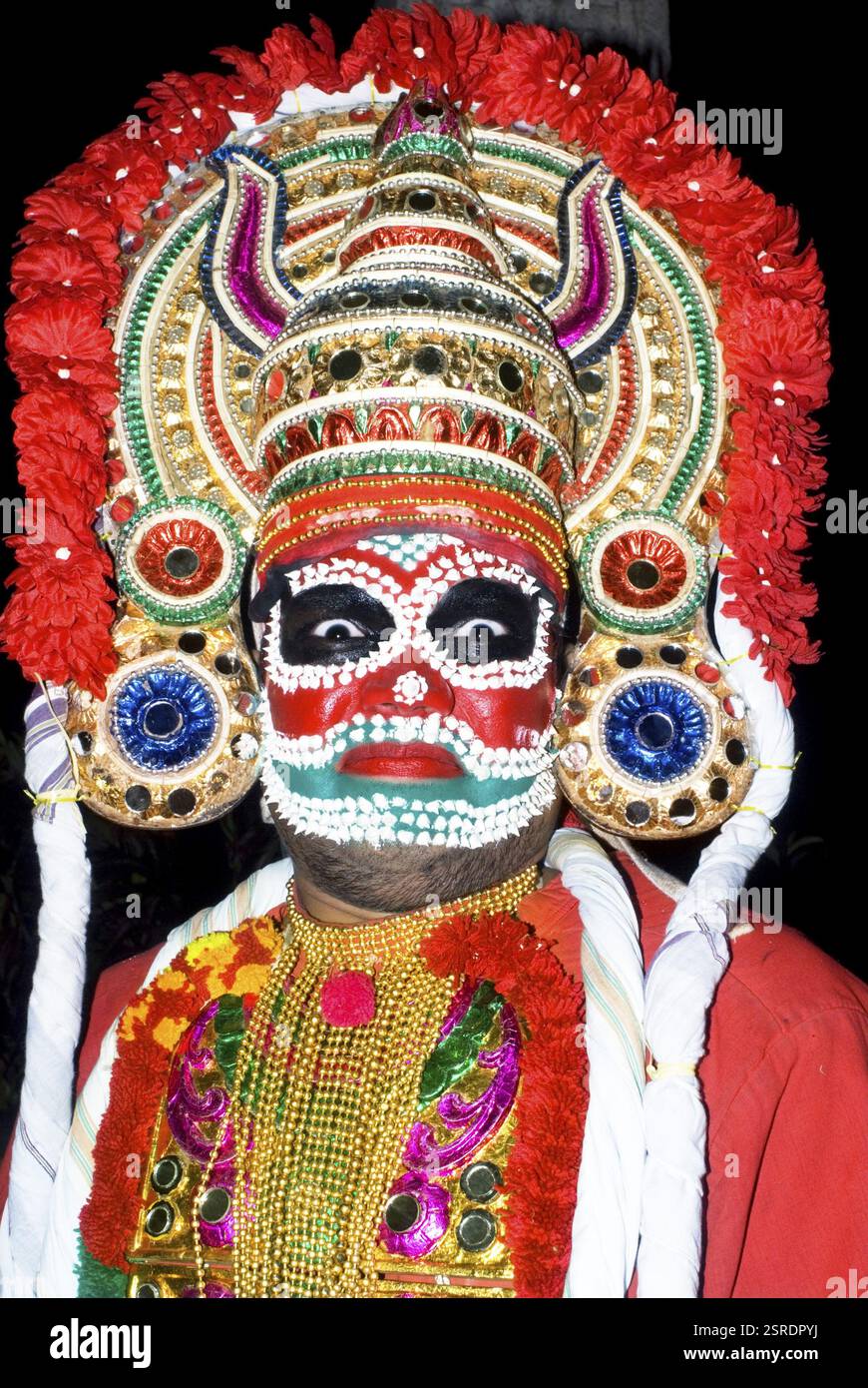 Kaliyoottu or Mudiyettu colourful folk ritual art form enacts combat ...