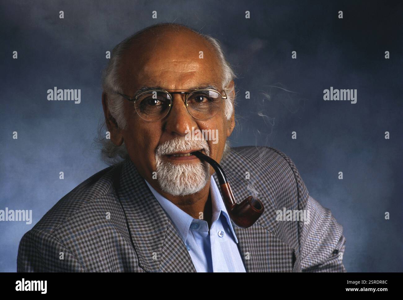 Old man smoking pipe MR#372 Stock Photo - Alamy
