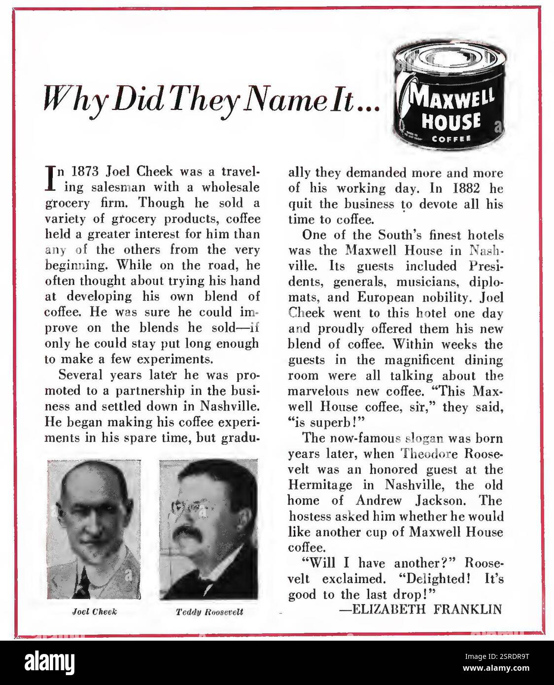 1960s maxwell house coffee commercial hi-res stock photography and ...