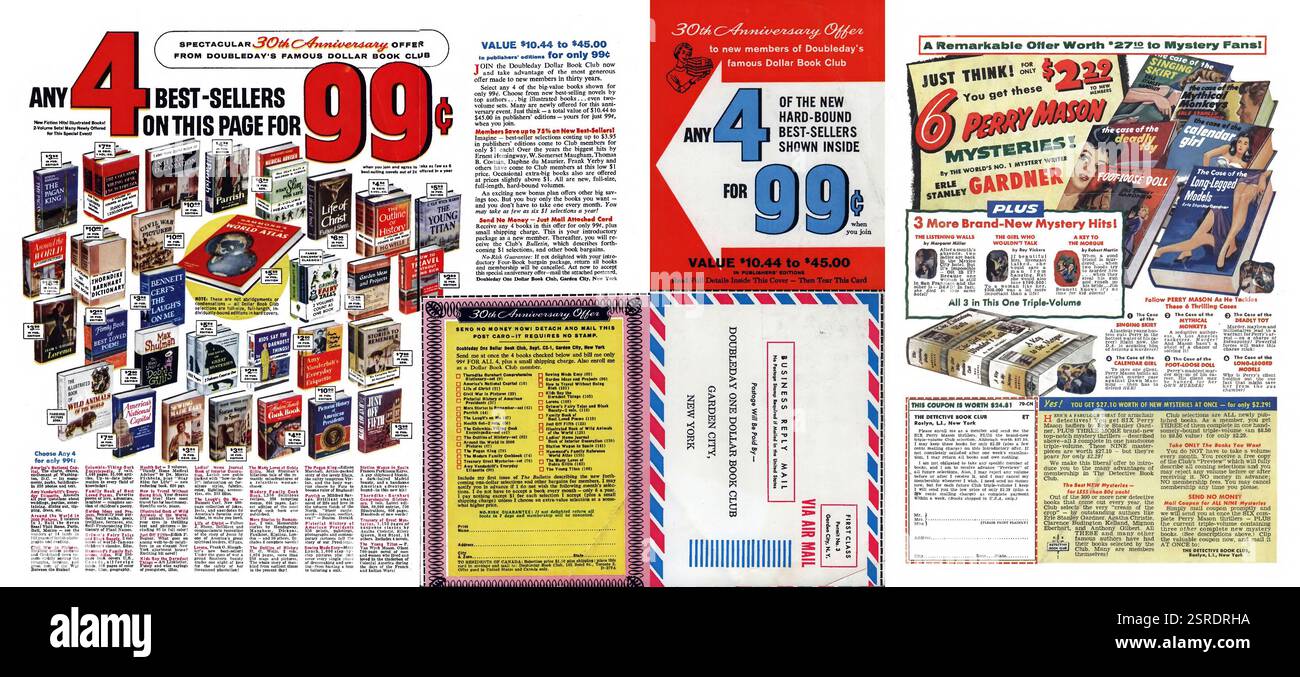 1960 US Doubleday One Dollar Book Club Ad Stock Photo - Alamy