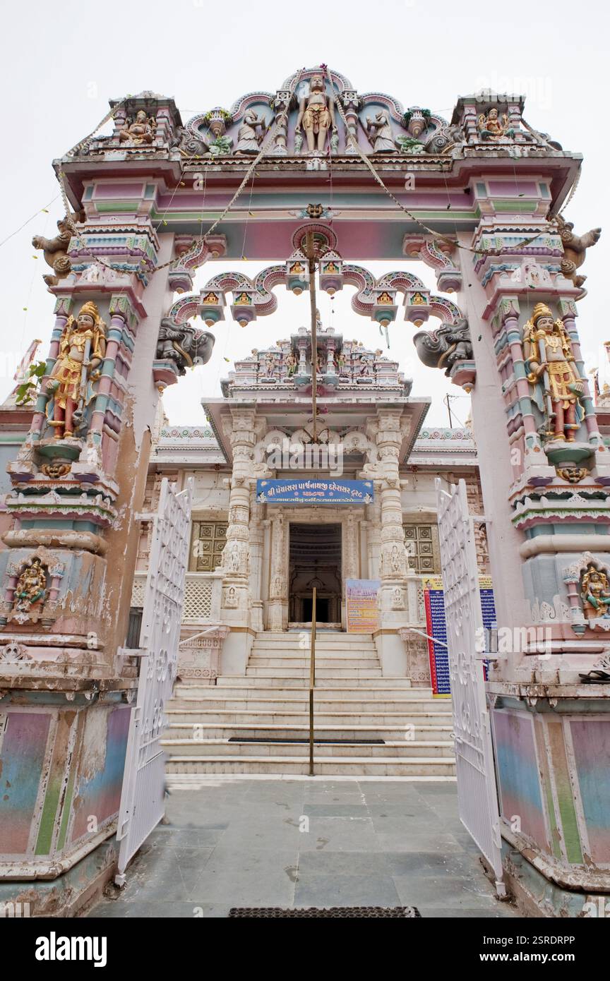 Entrance of panchasara parasvanath jain temple, Patan, Gujarat, India ...