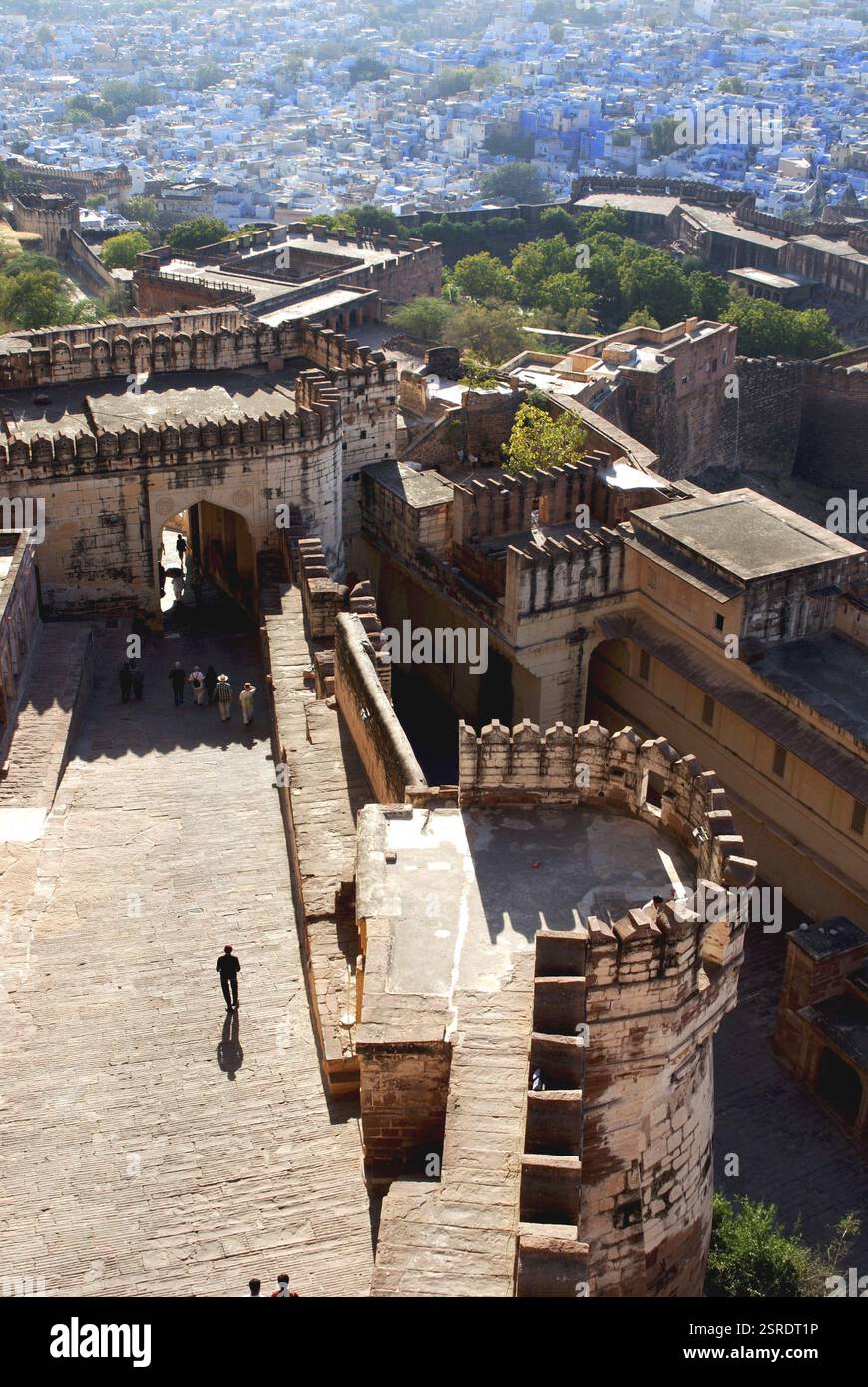 Aerial view Mehrangarh fort and blue houses, Jodhpur, Rajasthan, India ...