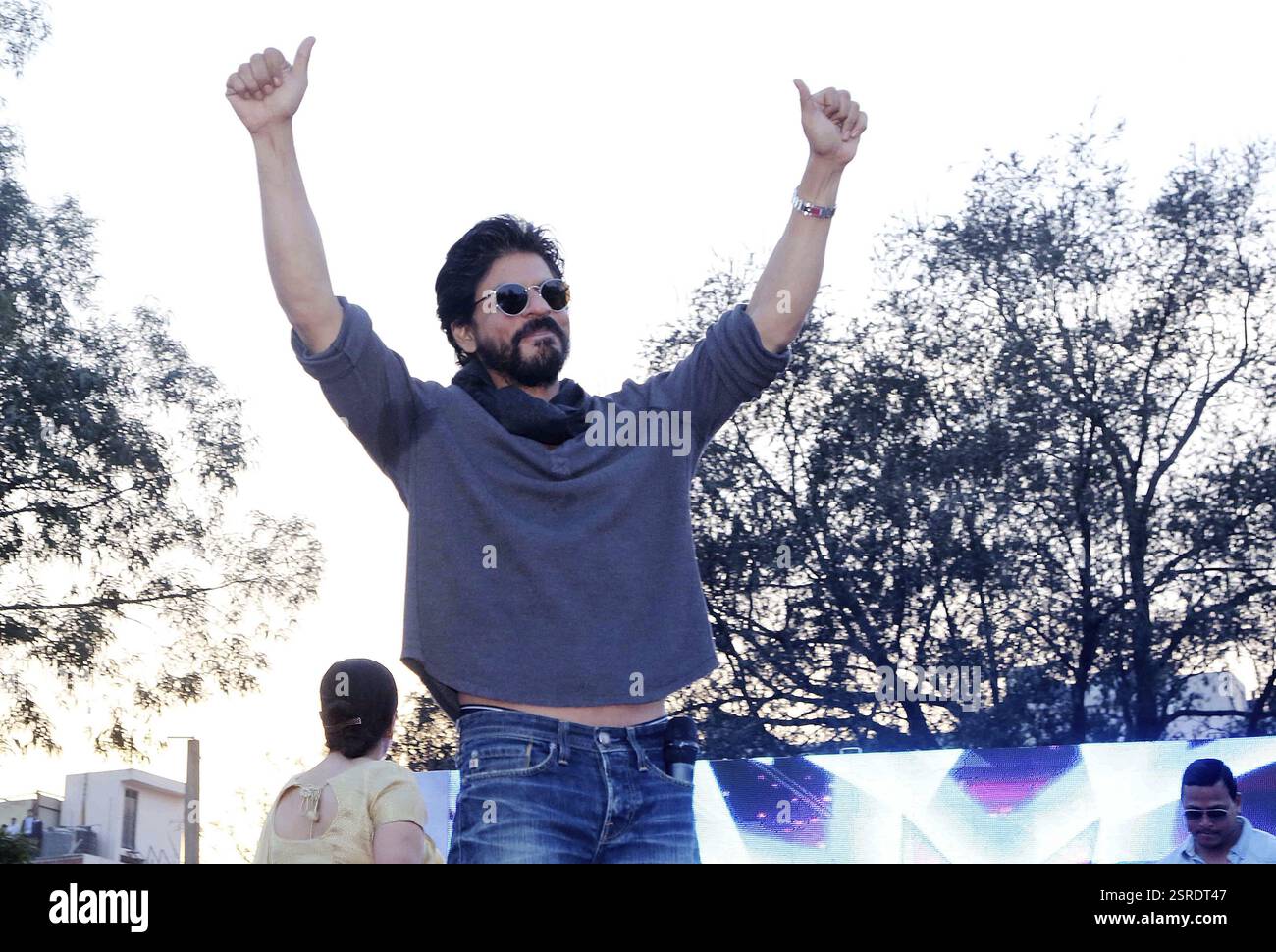 Bollywood actor Shahrukh Khan during the promotion of his upcoming film ...