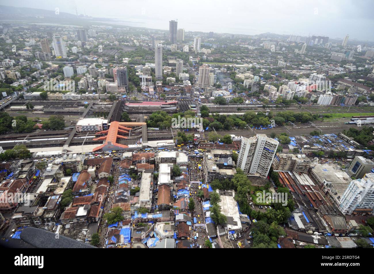 Aerial view of Dadar, Bombay Mumbai, Maharashtra, India, Asia Stock ...