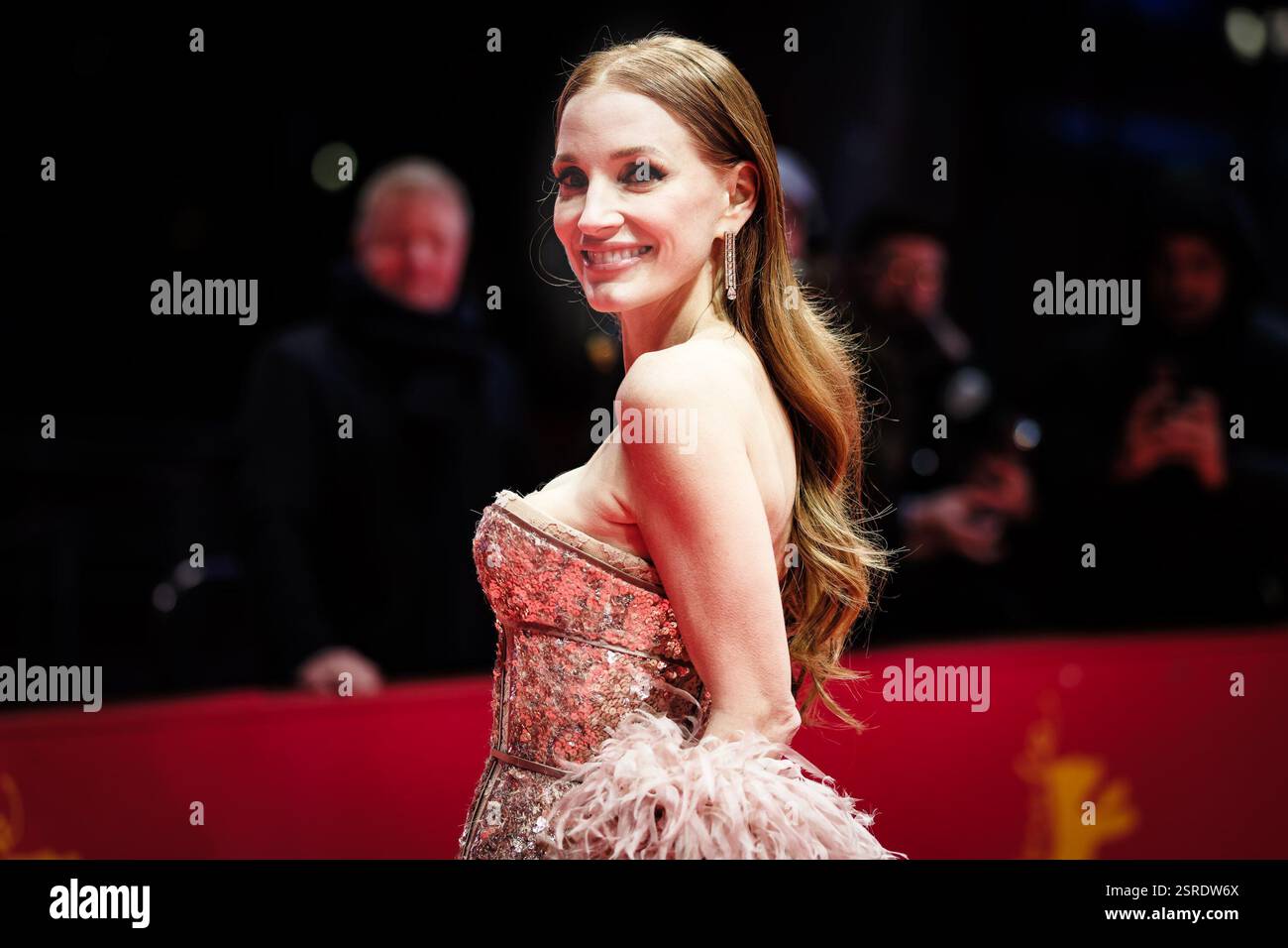Berlin, Germany. 15th Feb, 2025. Jessica Chastain poses on the red ...