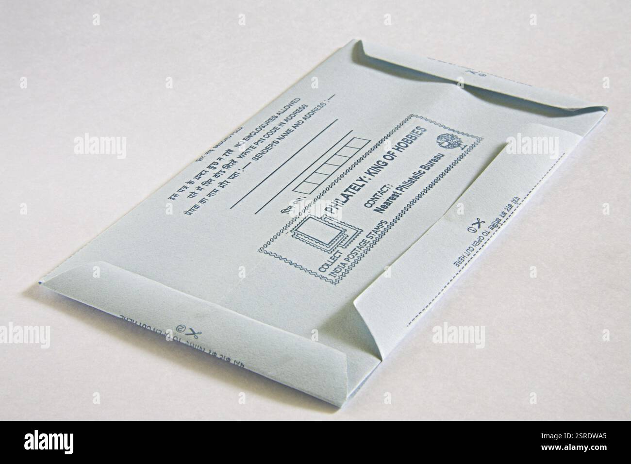 Concept, antardeshiya patra inland letter card on white background ...