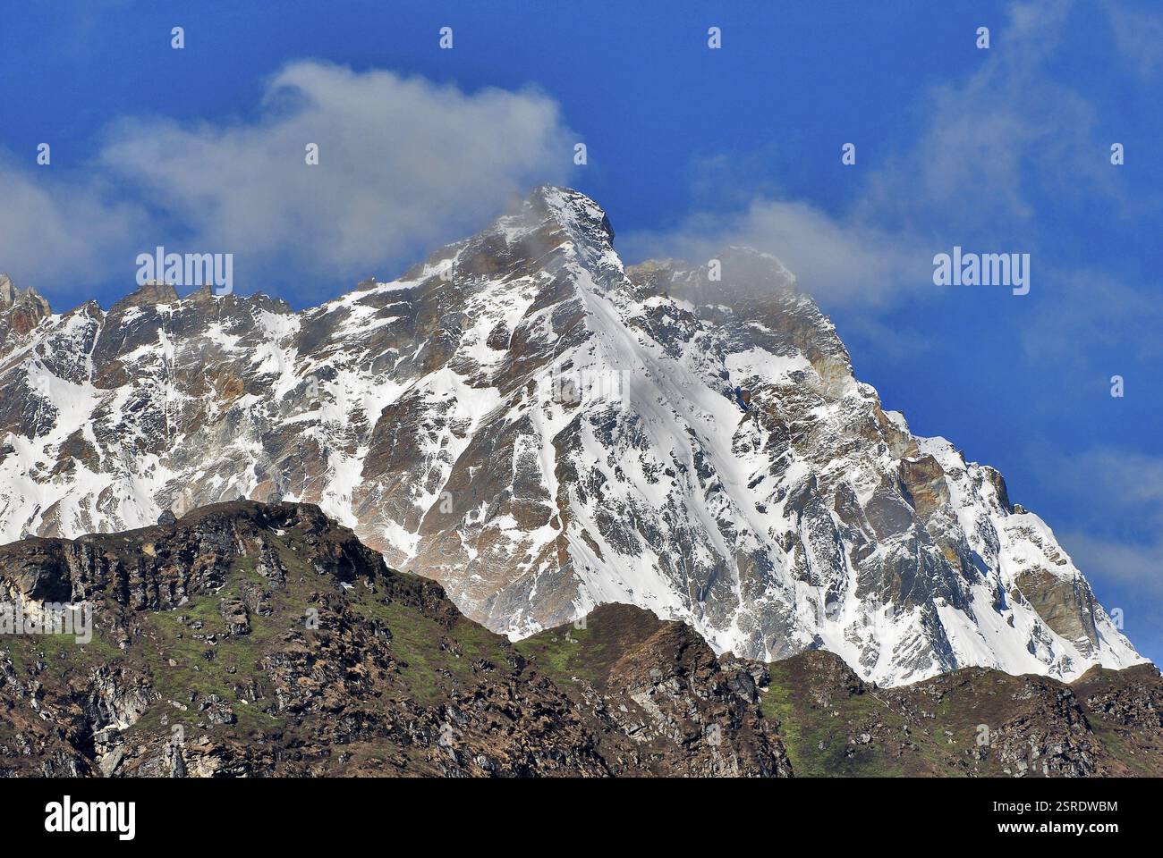 Snow peak, Thangu, North Sikkim, India, Asia Stock Photo - Alamy