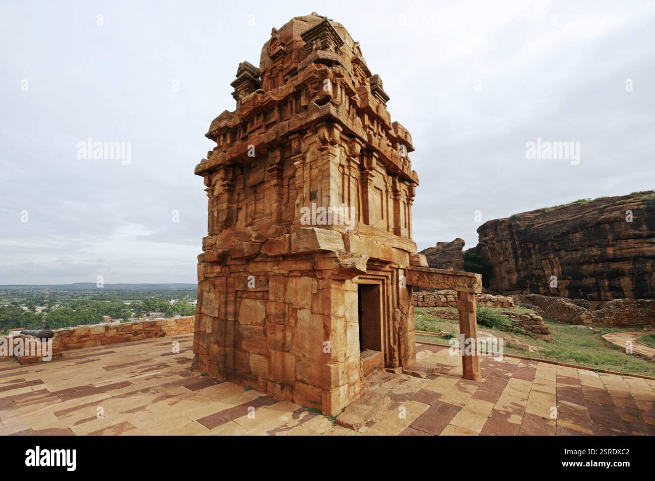 Lower Shivalaya, Dravidian Tower, Badami fort, Badami, Karnataka, India ...